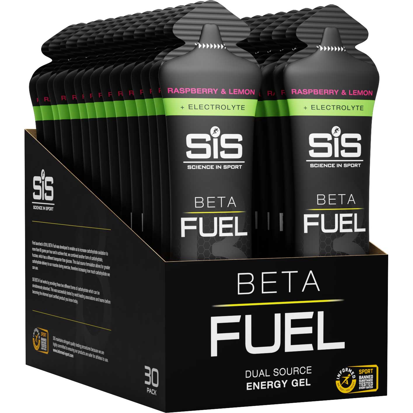 SiS Gel Énergétiques - Beta Fuel + Electrolyte Gel - 30x60ml - BIKE24