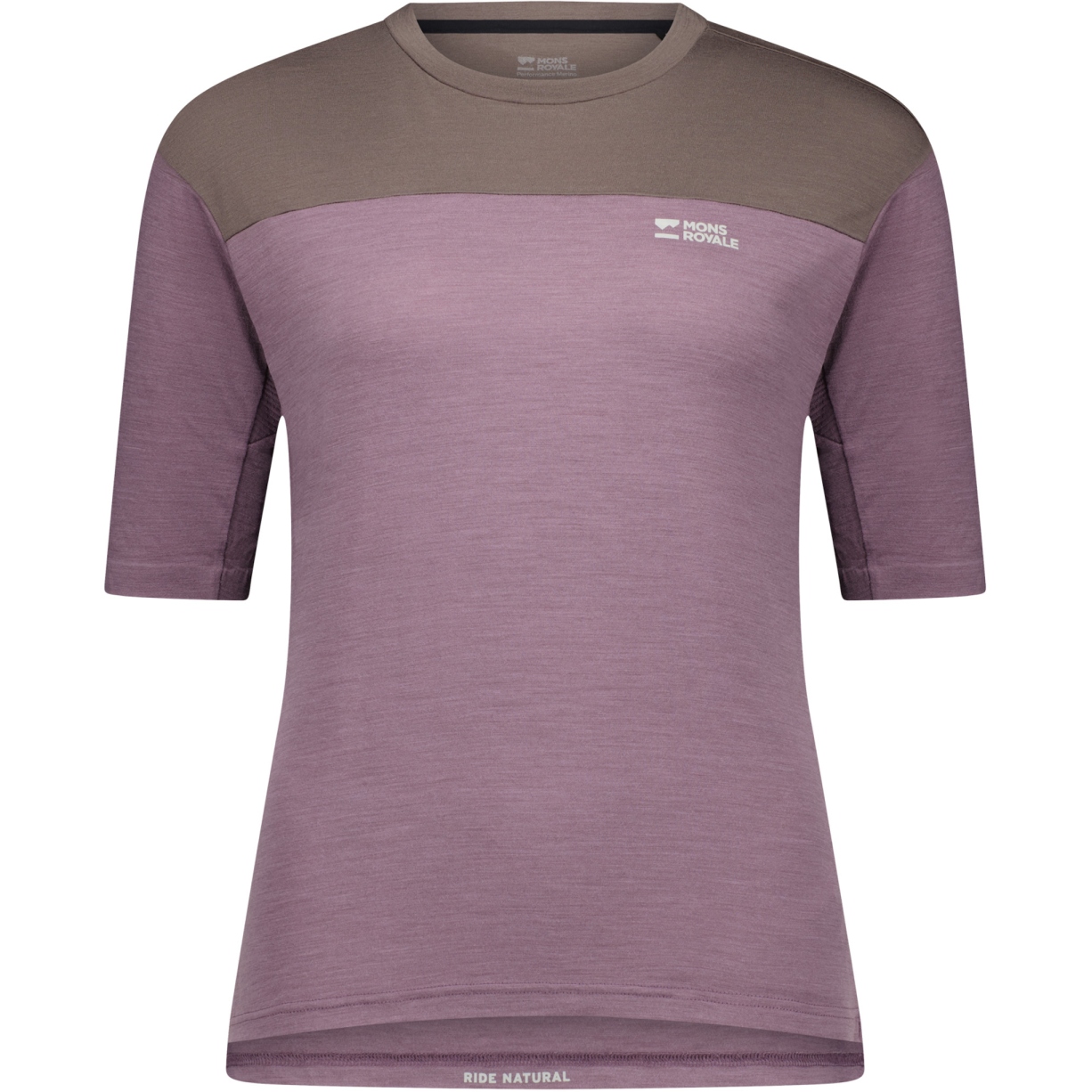 Mons Royale Diversion Merino Bike Short Sleeve Jersey Women - mauve / iron