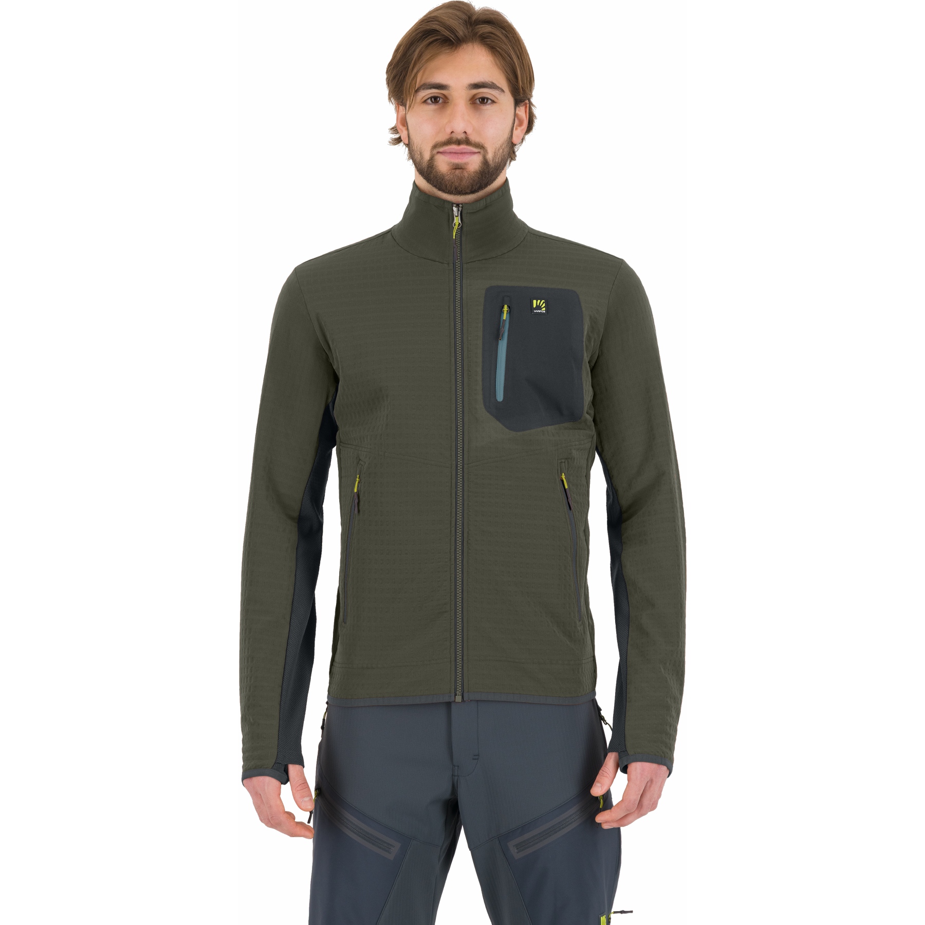 Karpos Marmolada Fleece Jas Heren - deep depths/woodl.gray | BIKE24