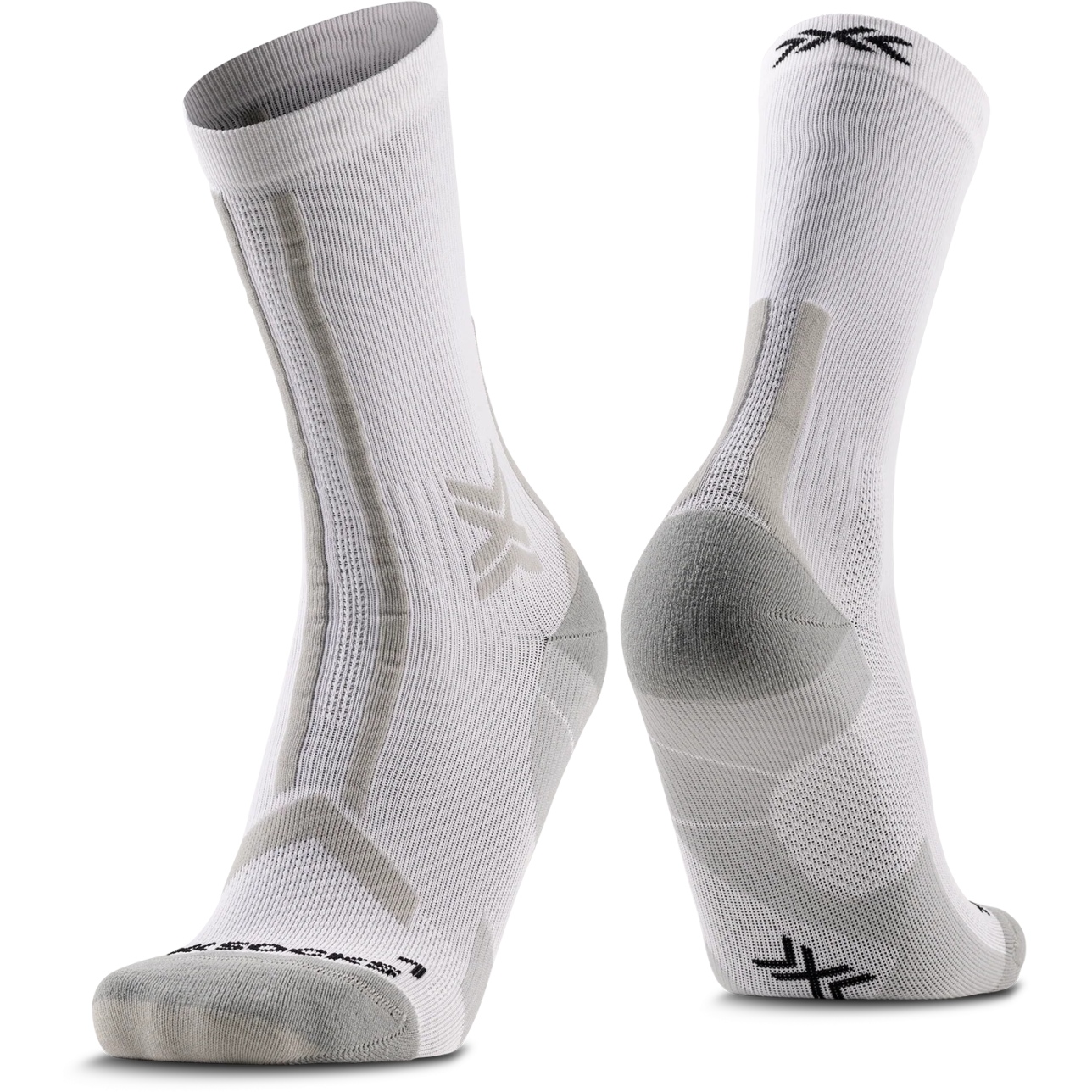 X-Socks Trail Run Discover Crew Socks - arctic white/pearl grey | BIKE24