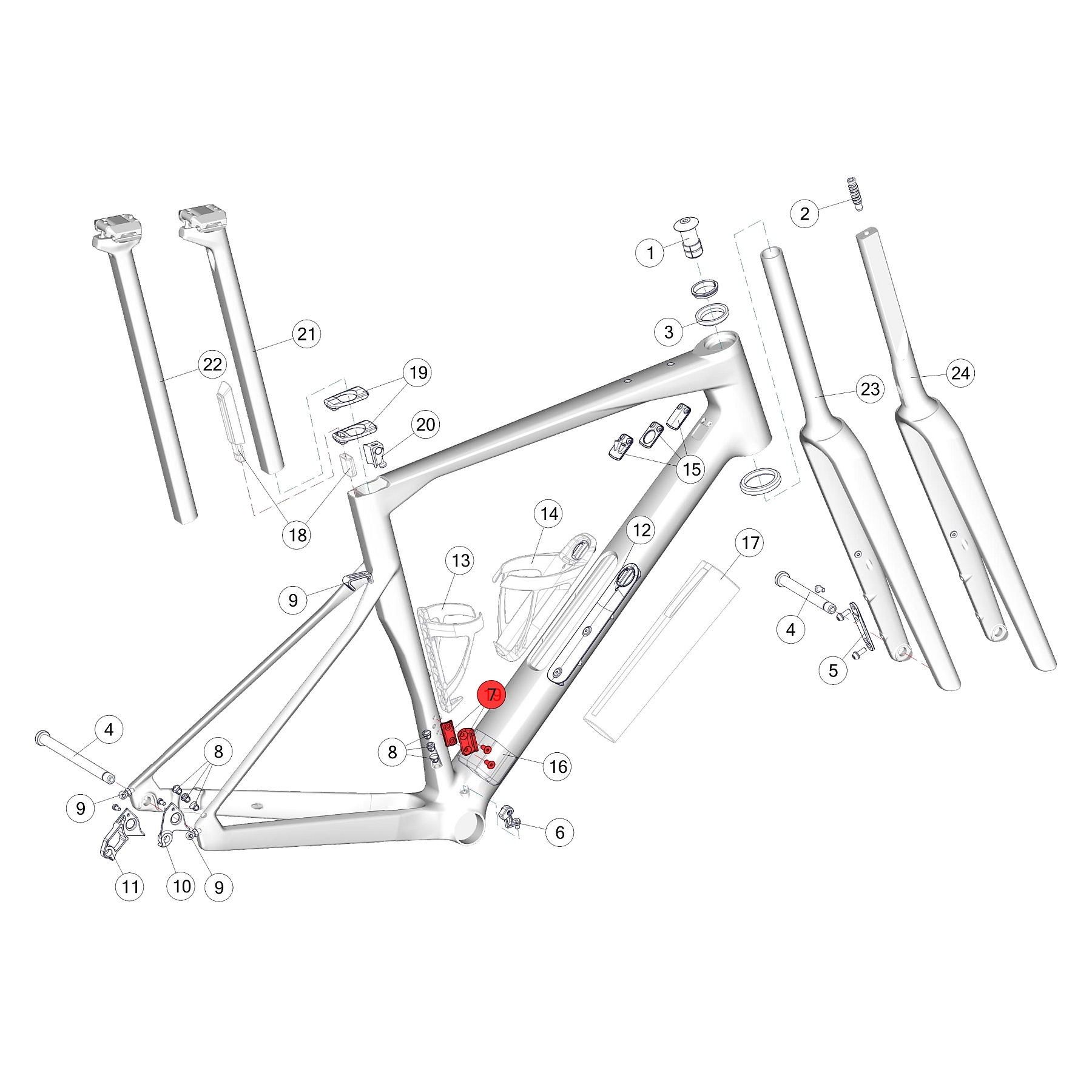 BMC Support de Dérailleur Avant et Cache pour Roadmachine (2024 ...