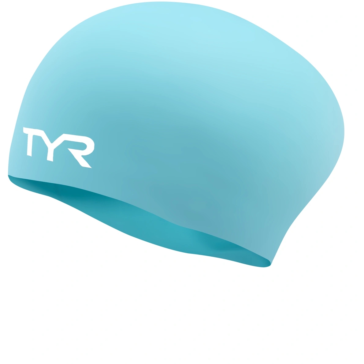 TYR Long Hair Wrinkle-Free Silicone Swim Cap - turquoise | BIKE24