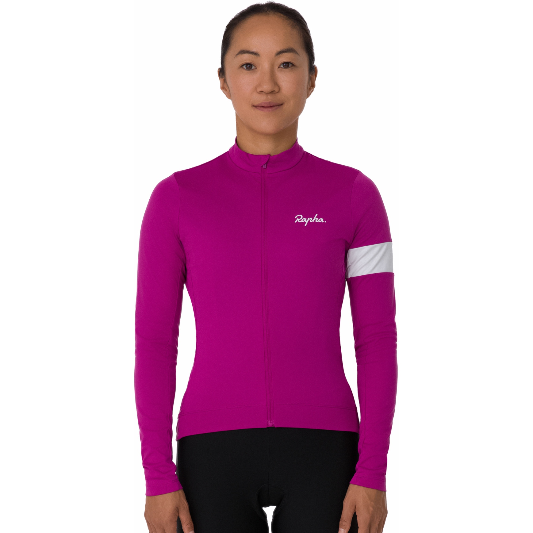 Rapha Maillot de Manga Larga Mujer - Core Thermal - berry/white | BIKE24