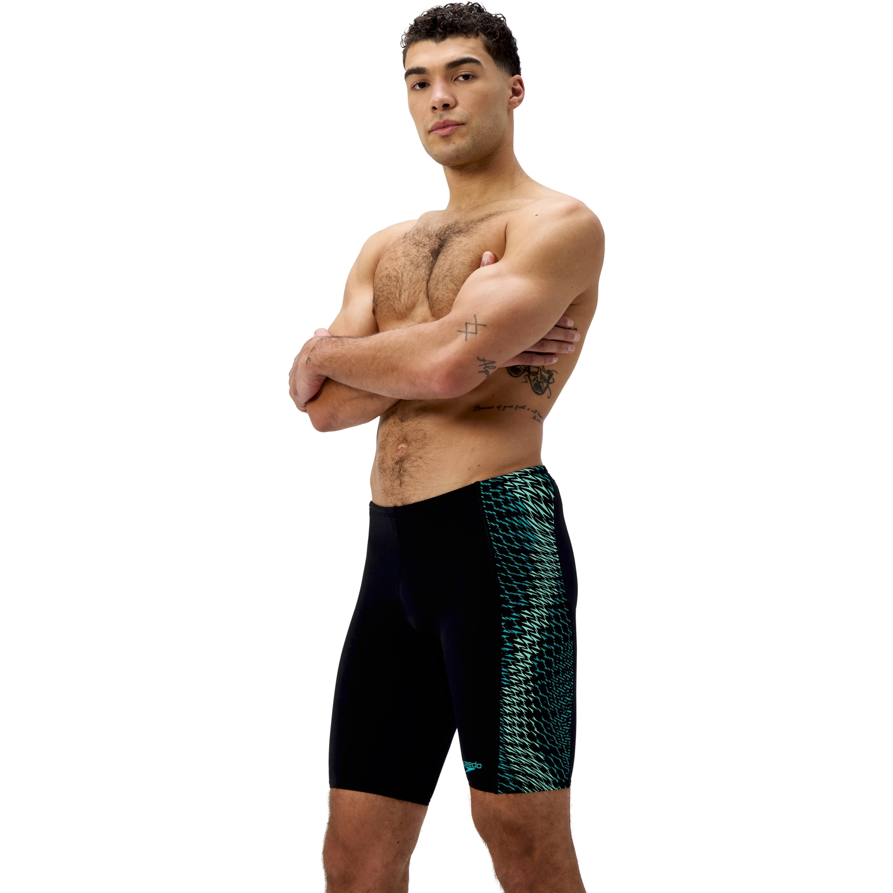 Speedo End+ Tech Panel Jammer Herren - black/turquoise gem | BIKE24