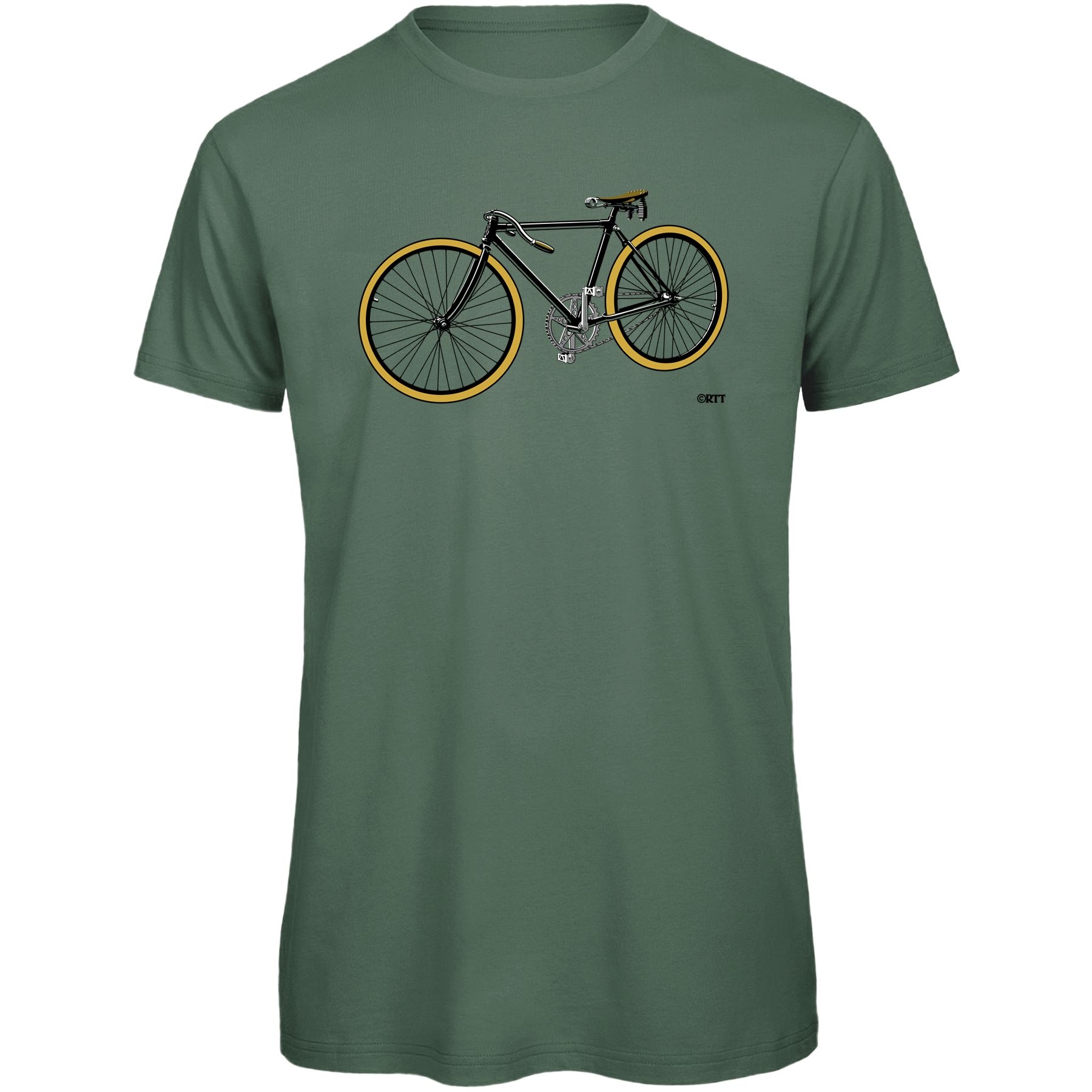 RTTshirts T-Shirt Cycliste Homme - Vélo Route Rétro - vert - BIKE24