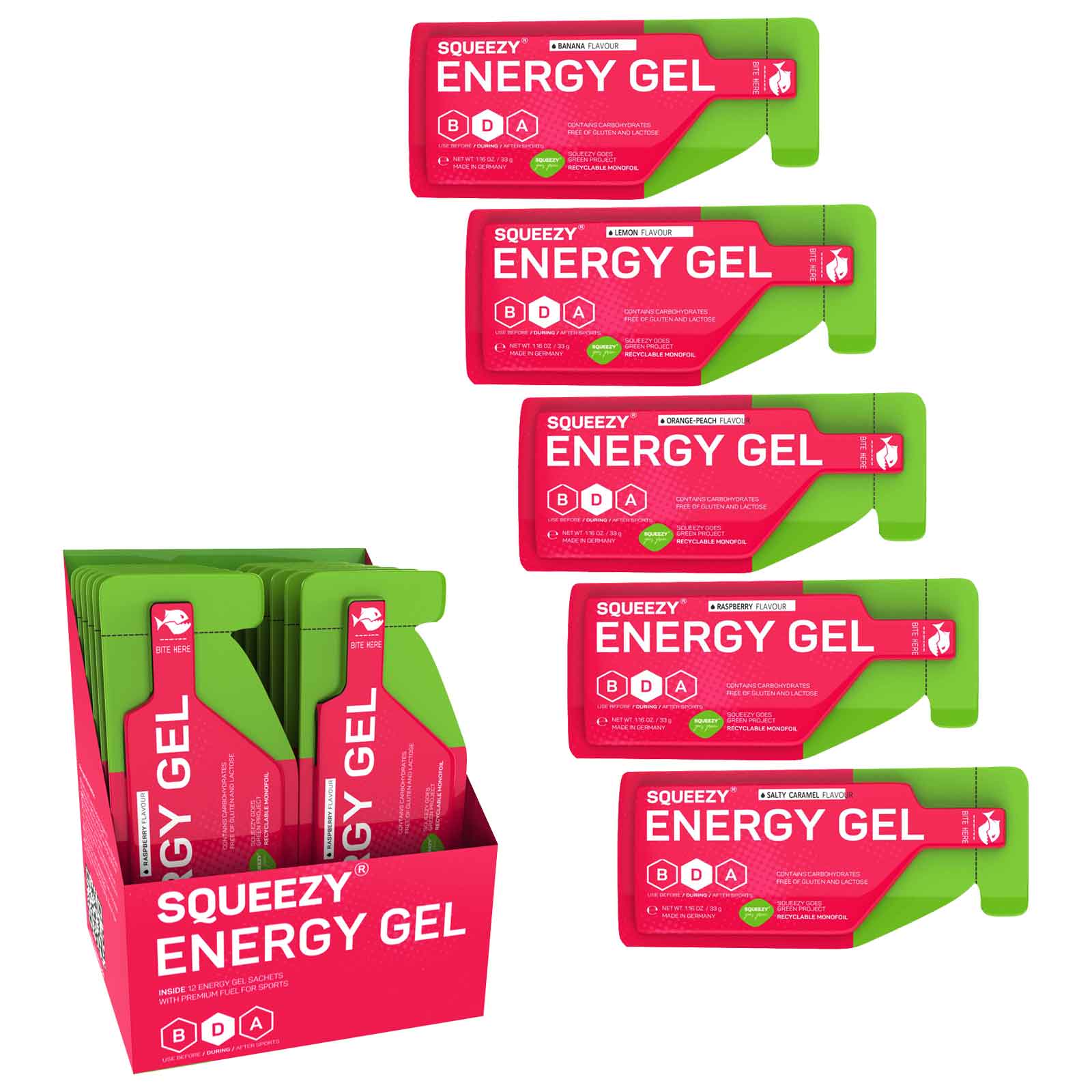 Squeezy Bevanda di Carboidrati in Polvere - Energy Drink - 650g - BIKE24