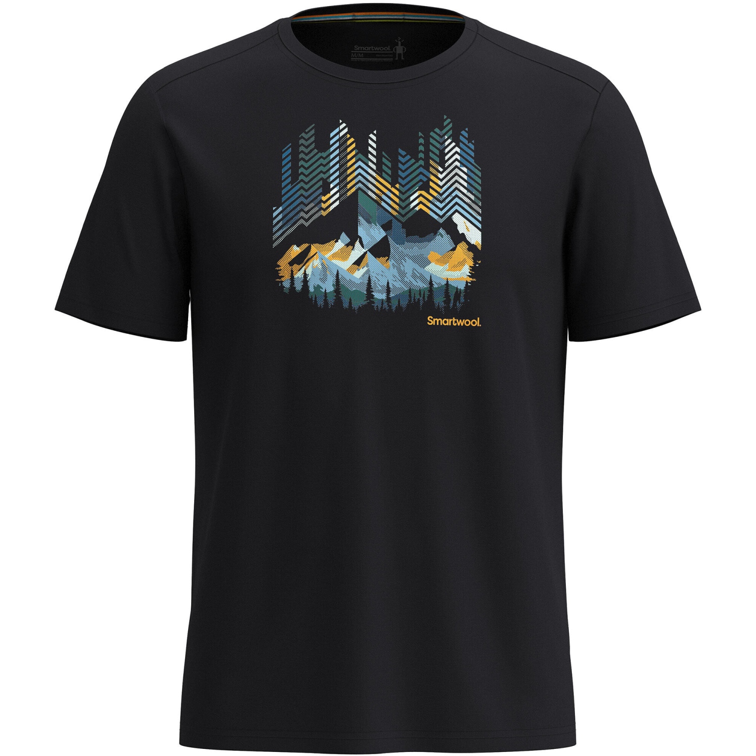 SmartWool Vital Peaks Active Graphic Short Sleeve Tee Unisex - 001 black