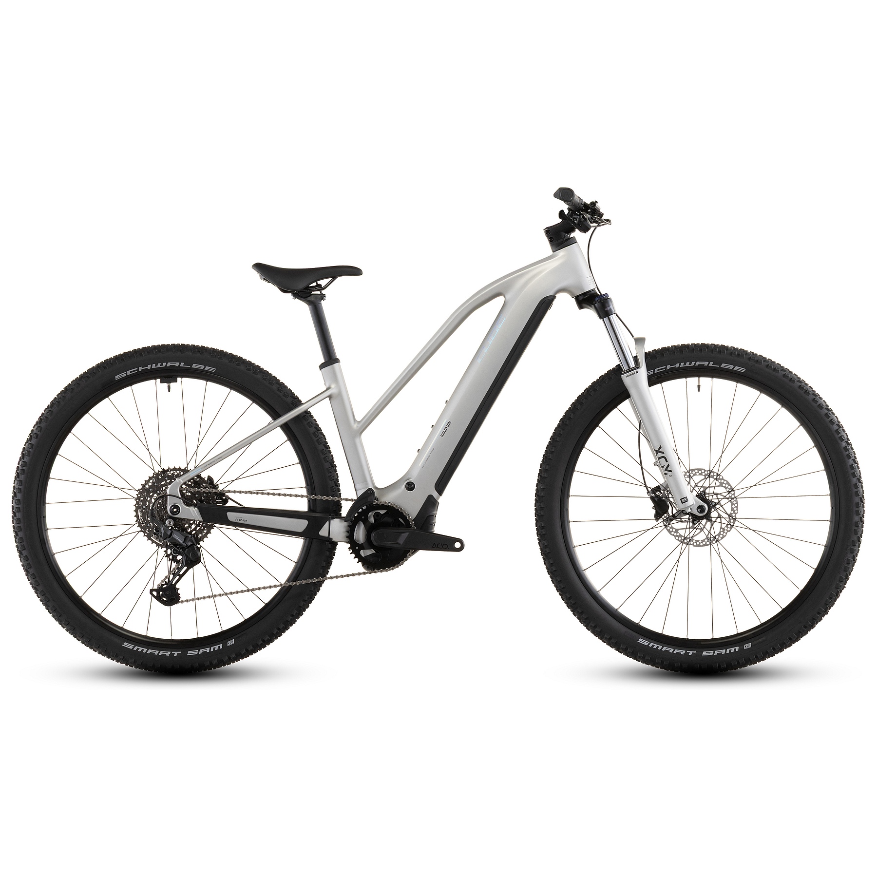 CUBE REACTION HYBRID ONE 800 - Trapeze - Electric Mountain Bike - 2026 - 27.5“ – sleekgrey / prism