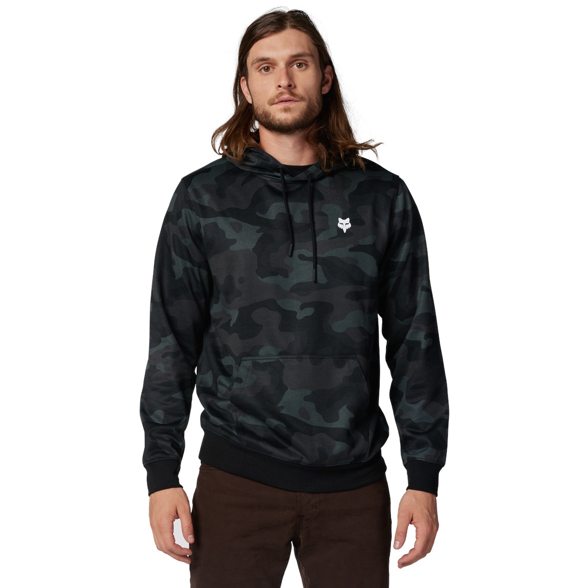 FOX Sweat à Capuche Homme - Head Camo Fleece - black camo - BIKE24
