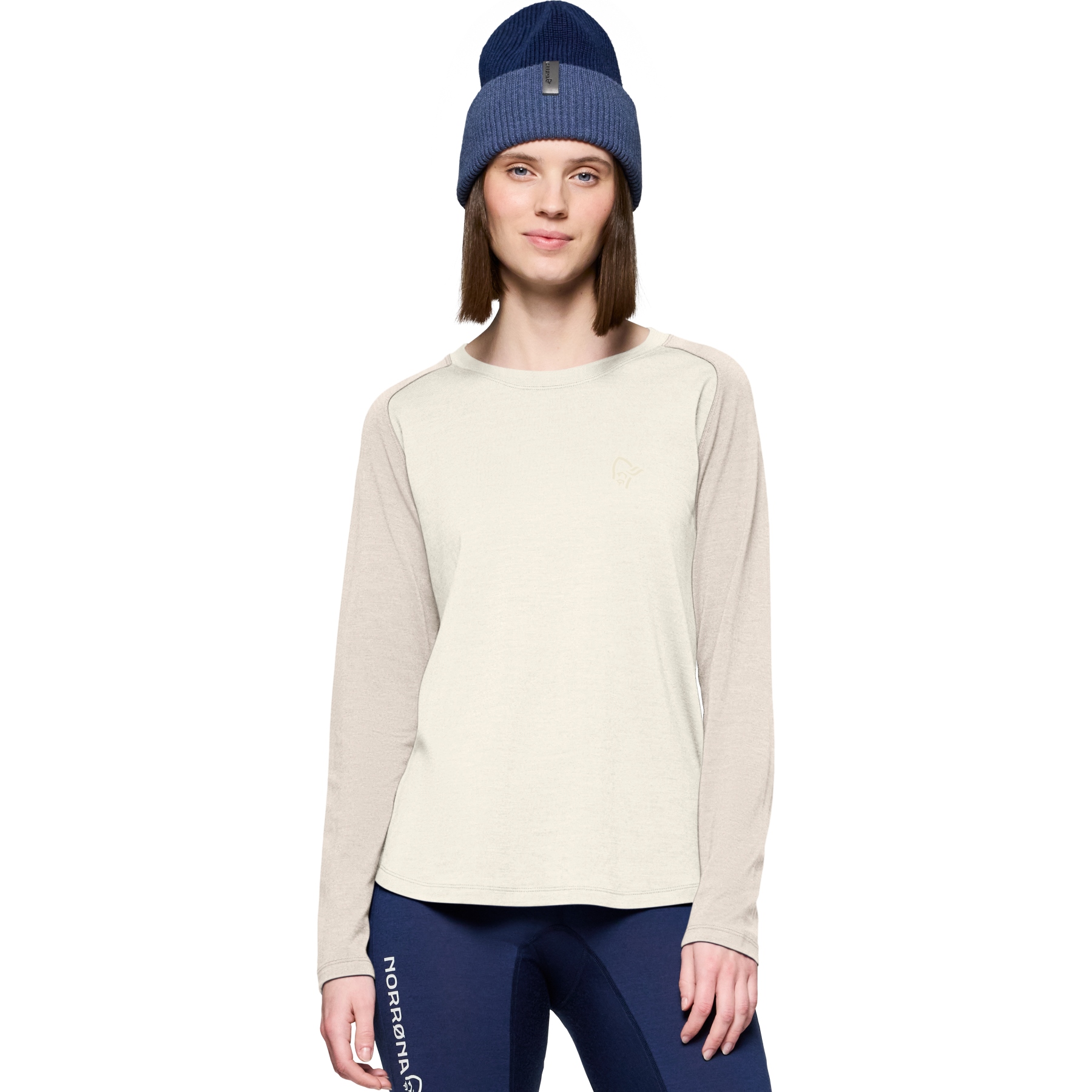 Norrona femund pureUll Long Sleeve Base Layer Women - Whisper White ...