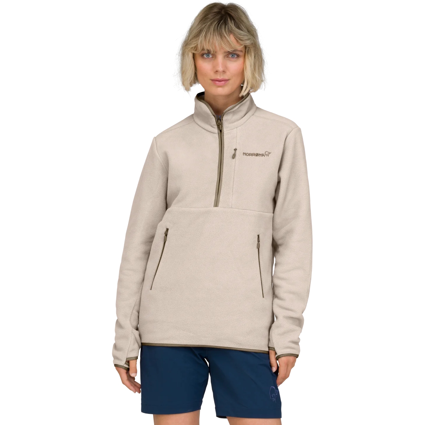 Norrona femund warm2 Half-Zip Pullover Unisex - Pure Cashmere | BIKE24