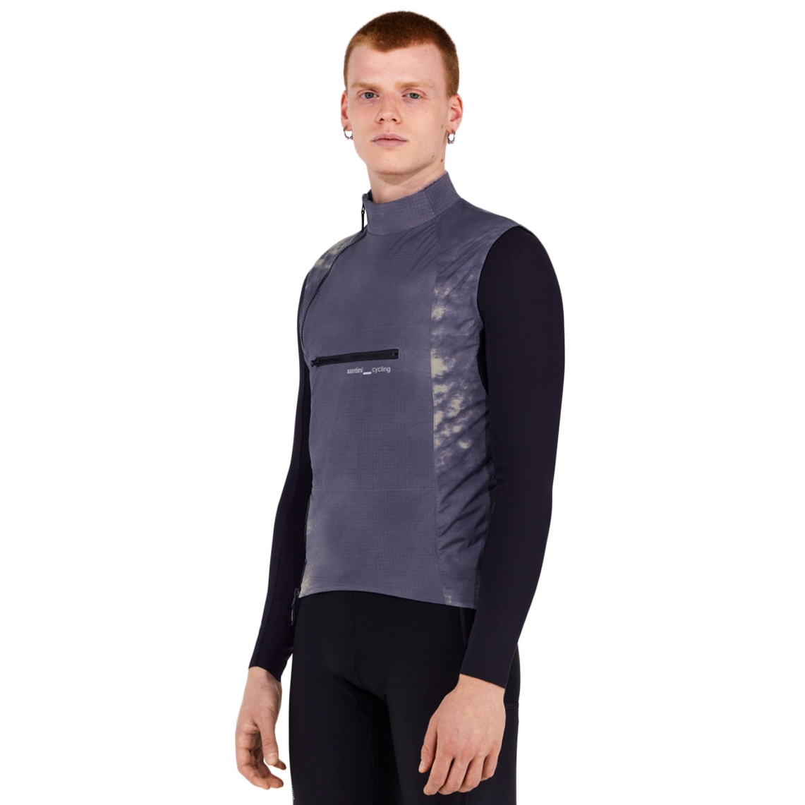 Santini Alpha™ Printed Thermo Vest Unisex 6W55075ALPHAINPR - bluette BL