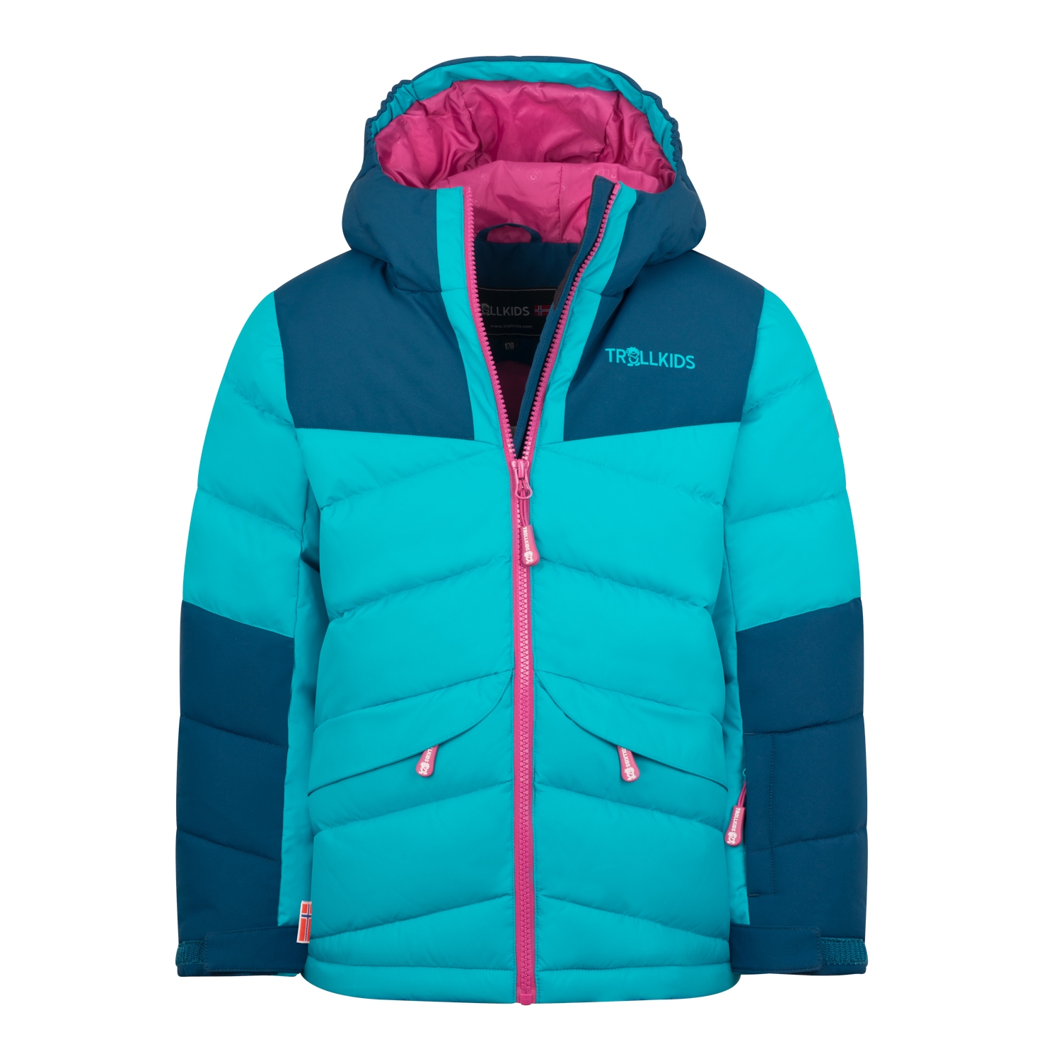 Trollkids Narvik PRO Jacket Girls - dark turquoise/madeira blue/bright ...