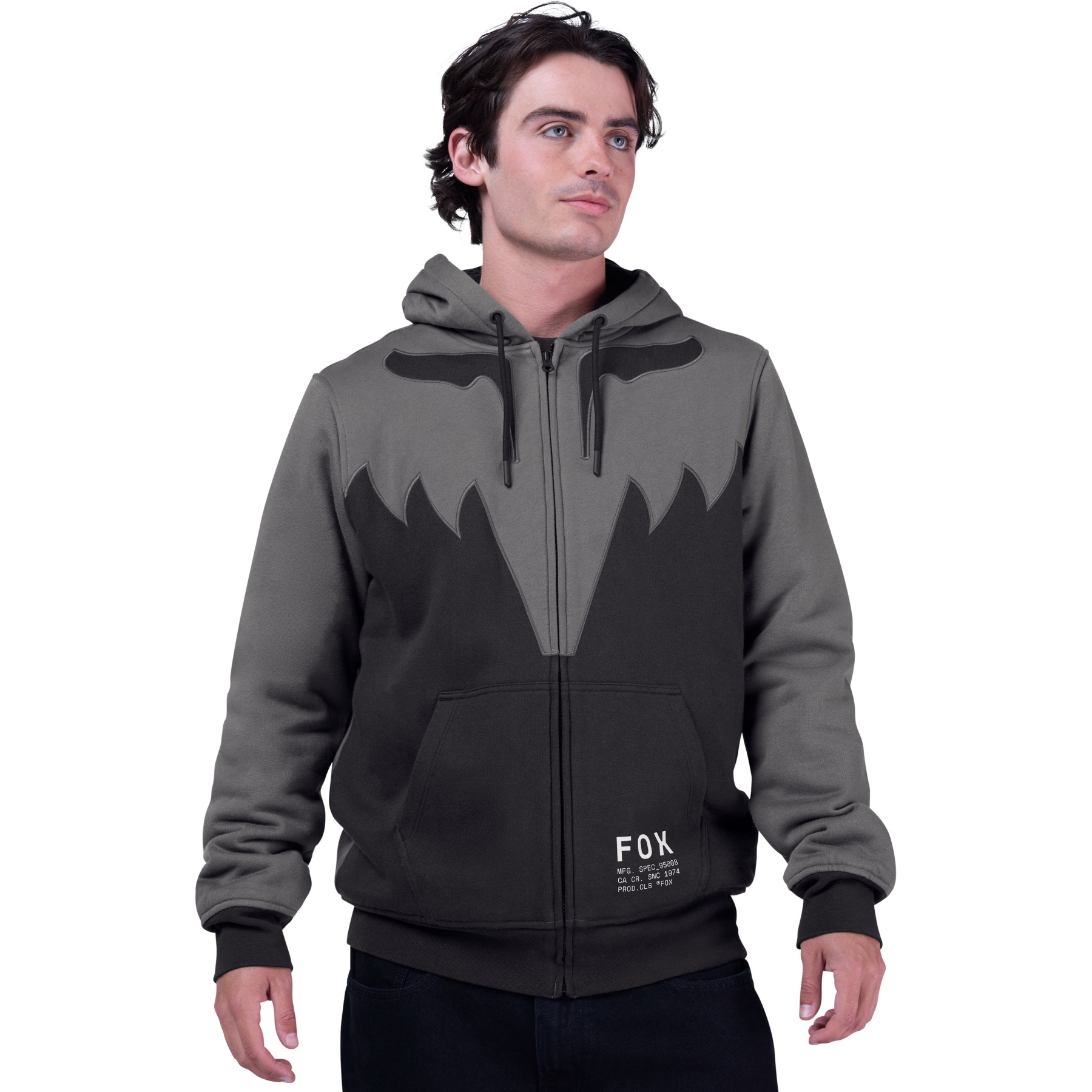 FOX Veste a Capuche Homme - Spire Sasquatch Fleece Zip - dark shadow ...