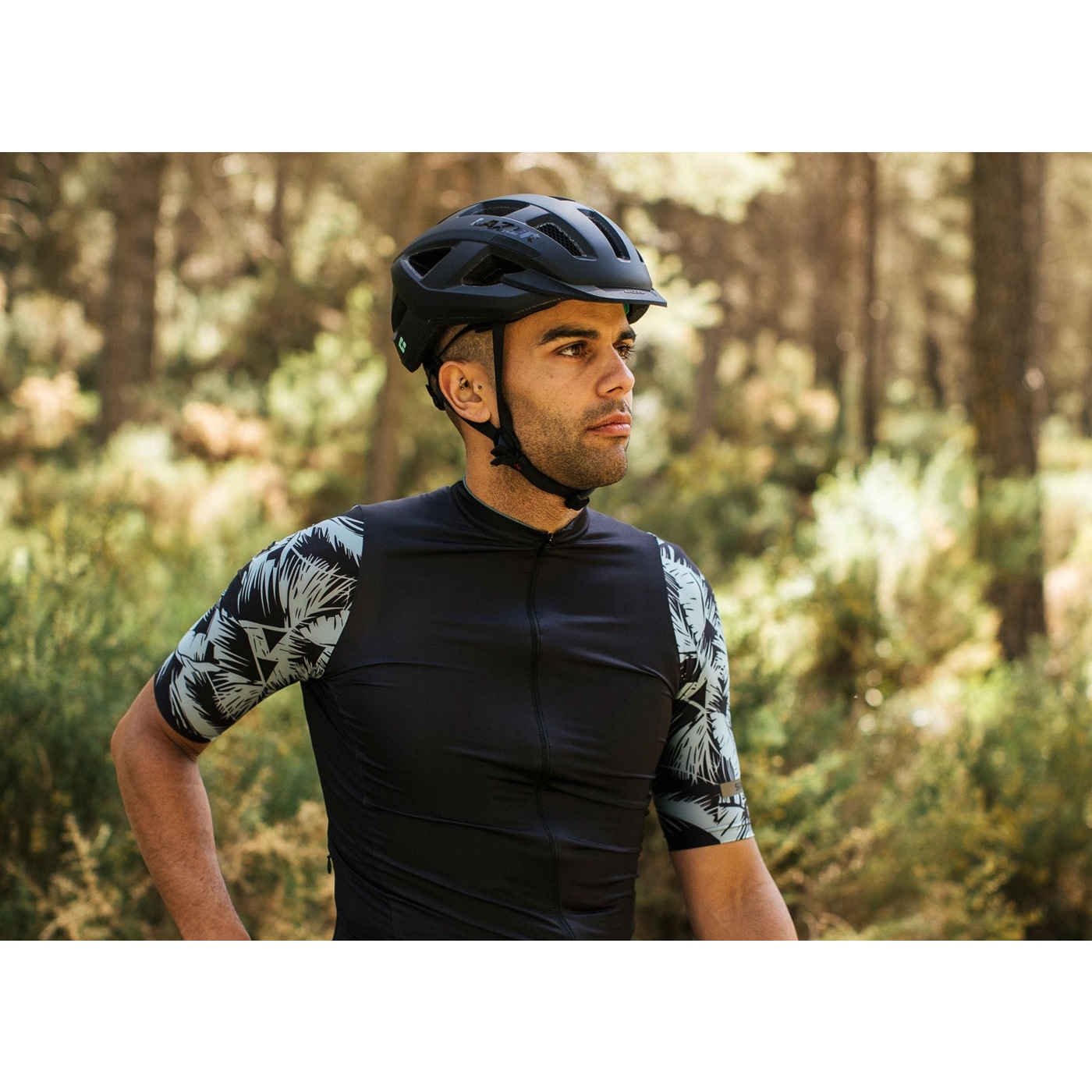Matte black cycling helmet store