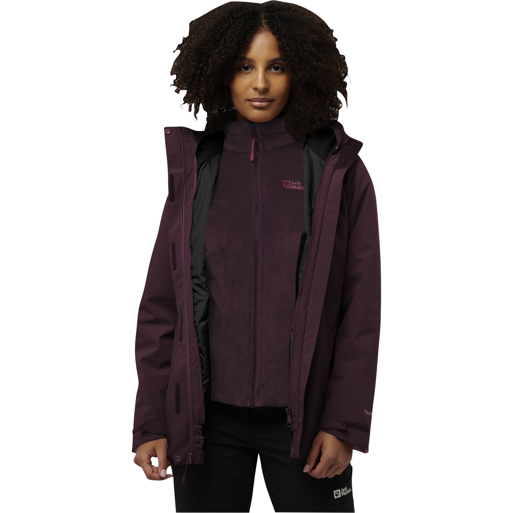 Jack Wolfskin Rotwand 3In1 Jacket Women - amaranth | BIKE24