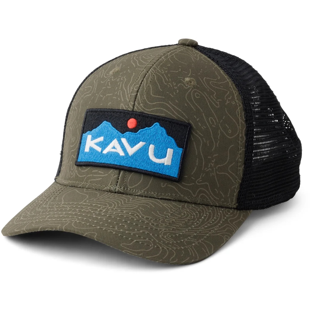 KAVU Above Standard Trucker Hat - Olive Topo | BIKE24