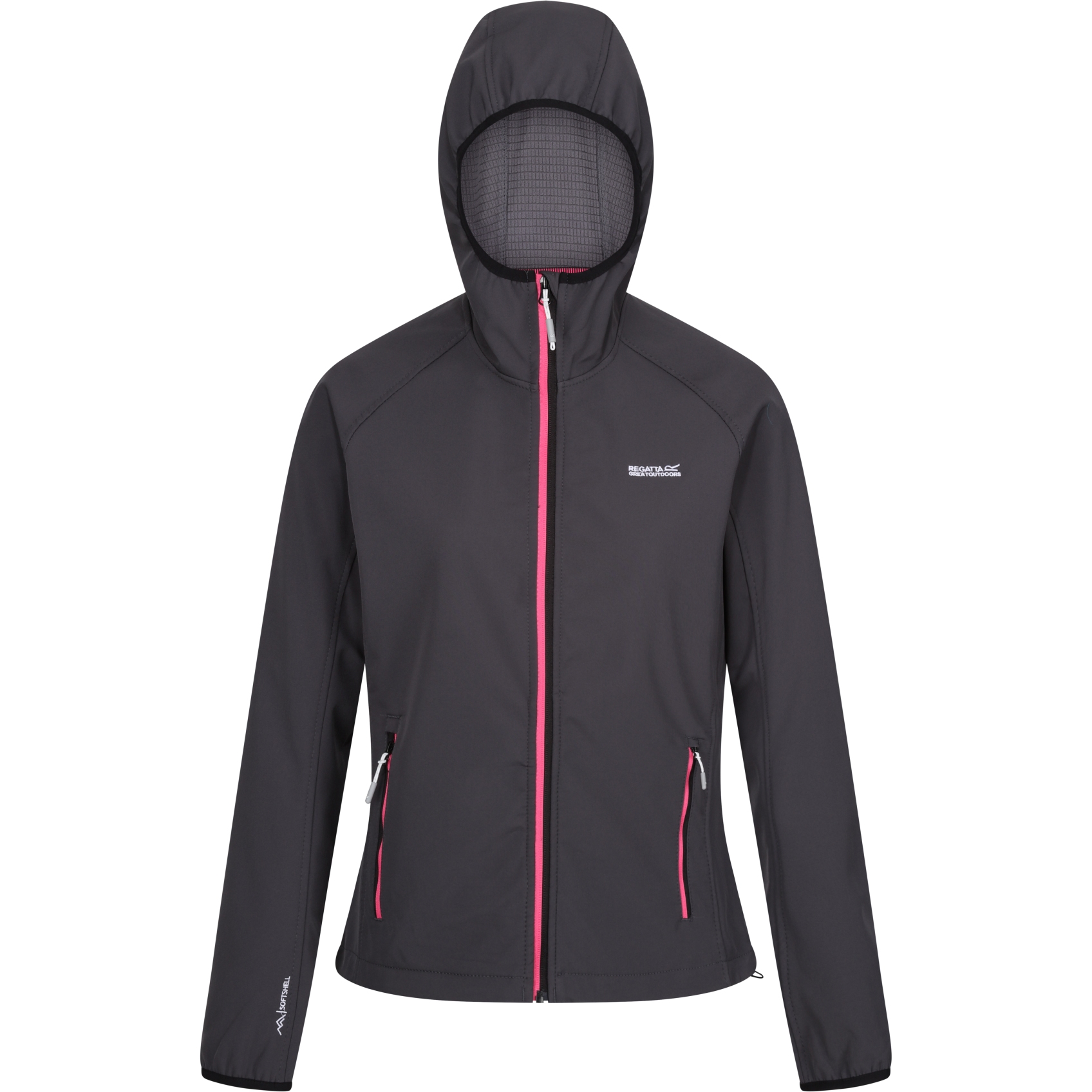 Regatta Bourda Softshell-Jacke Damen - Seal Grey/Flamingo Pink Z62 | BIKE24