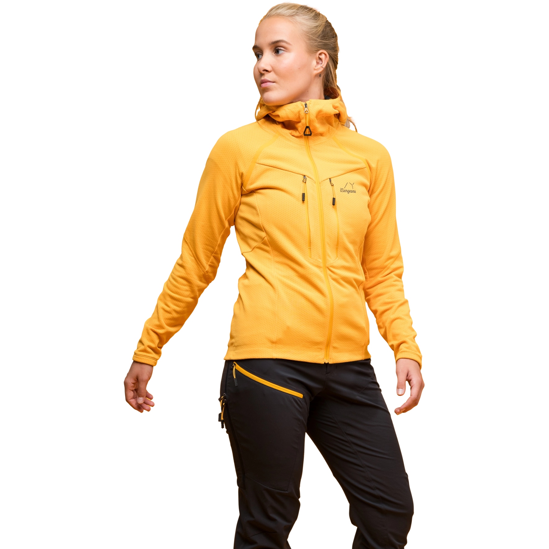 Bergans Y MountainLine Wooltech Midlayer Jacket Women - mango yellow ...