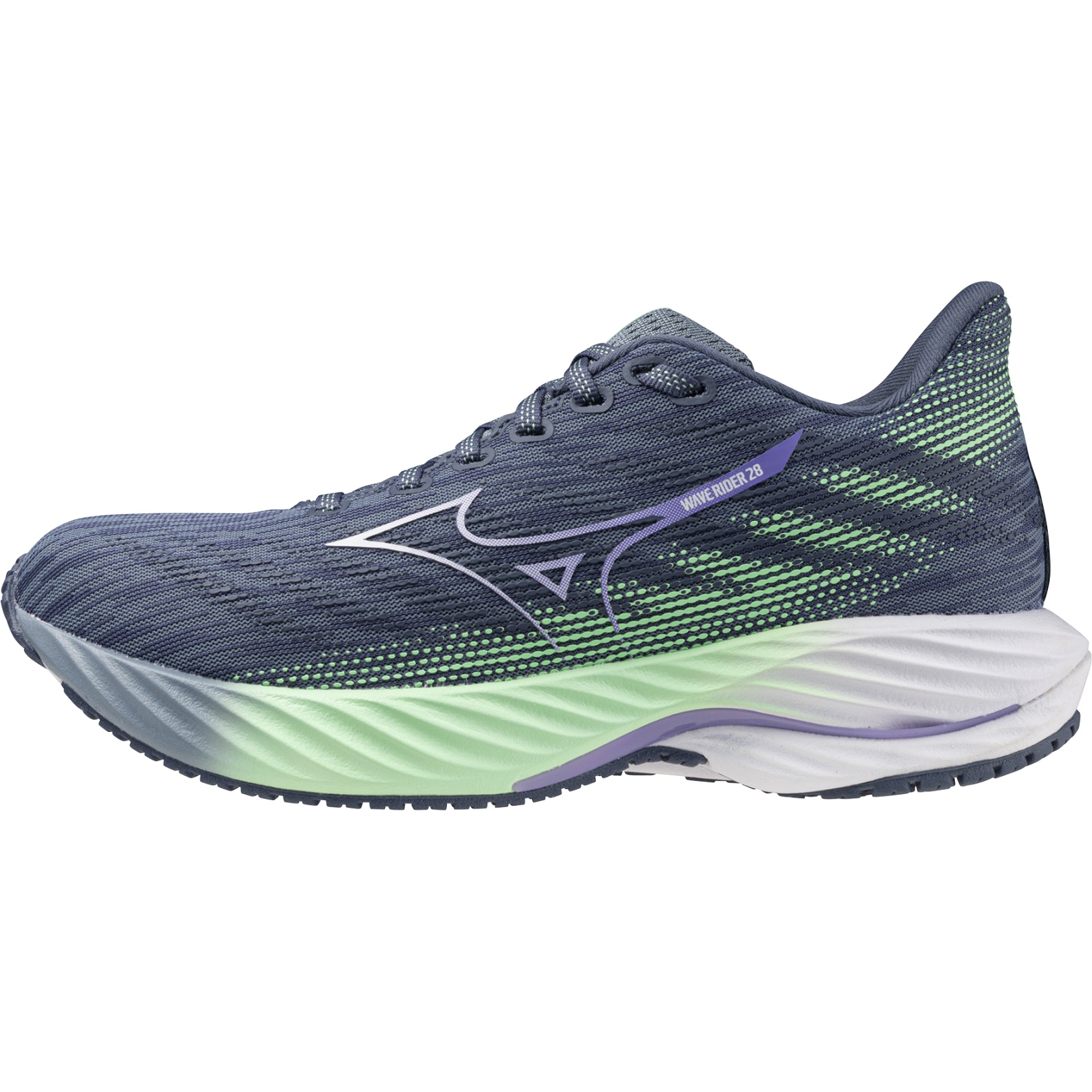 Mizuno Wave Rider 28 Running Shoes Women Citadel White Neo Mint BIKE24