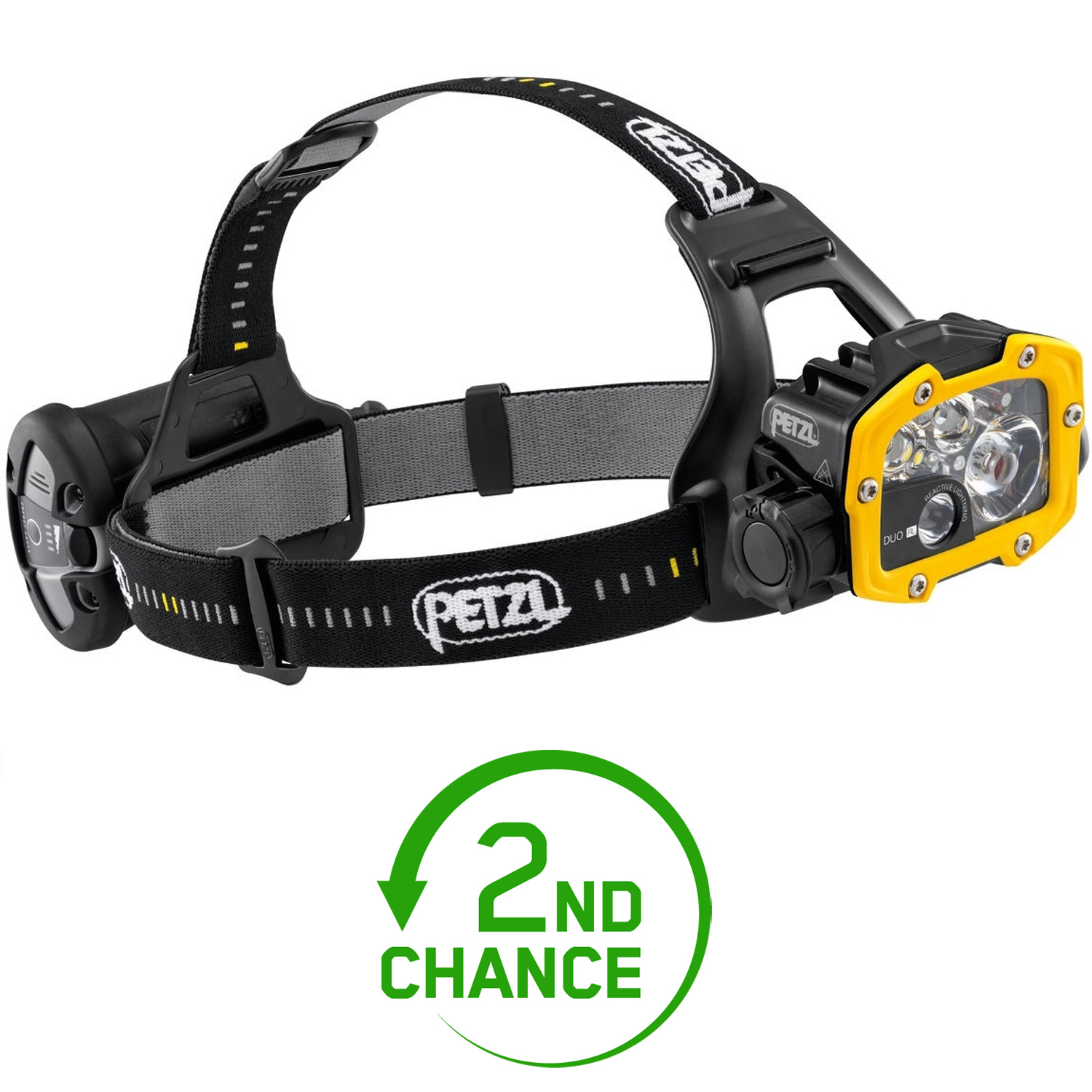 Petzl Duo RL Hoofdlamp - zwart/geel - B-Keus | BIKE24