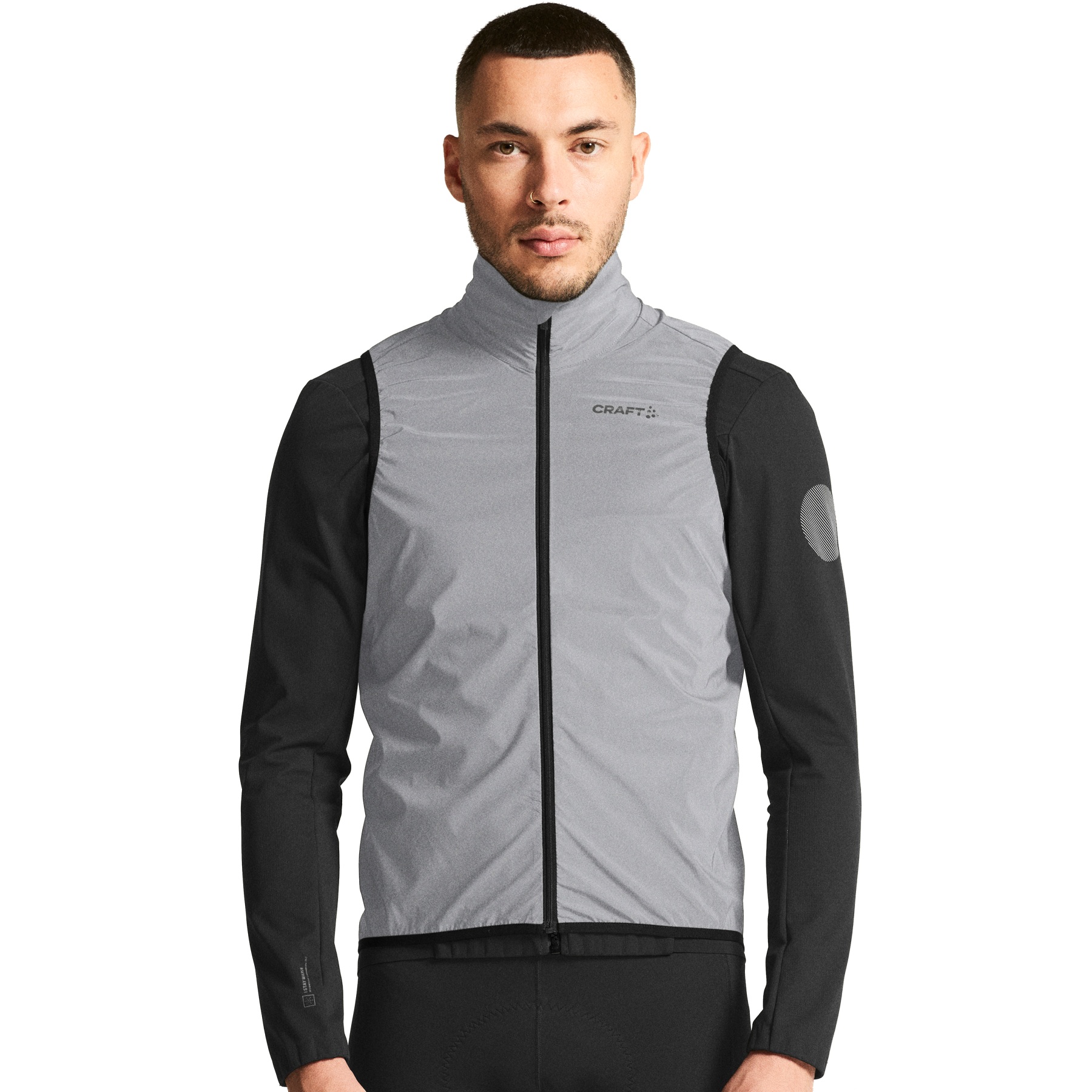 CRAFT ADV Essence Lumen Wind Vest Men - Silver Reflective/Black | BIKE24