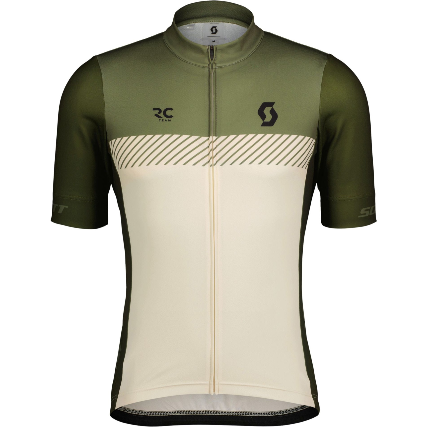 SCOTT RC Team Trui met Korte Mouwen Heren - hay green/cotton white | BIKE24