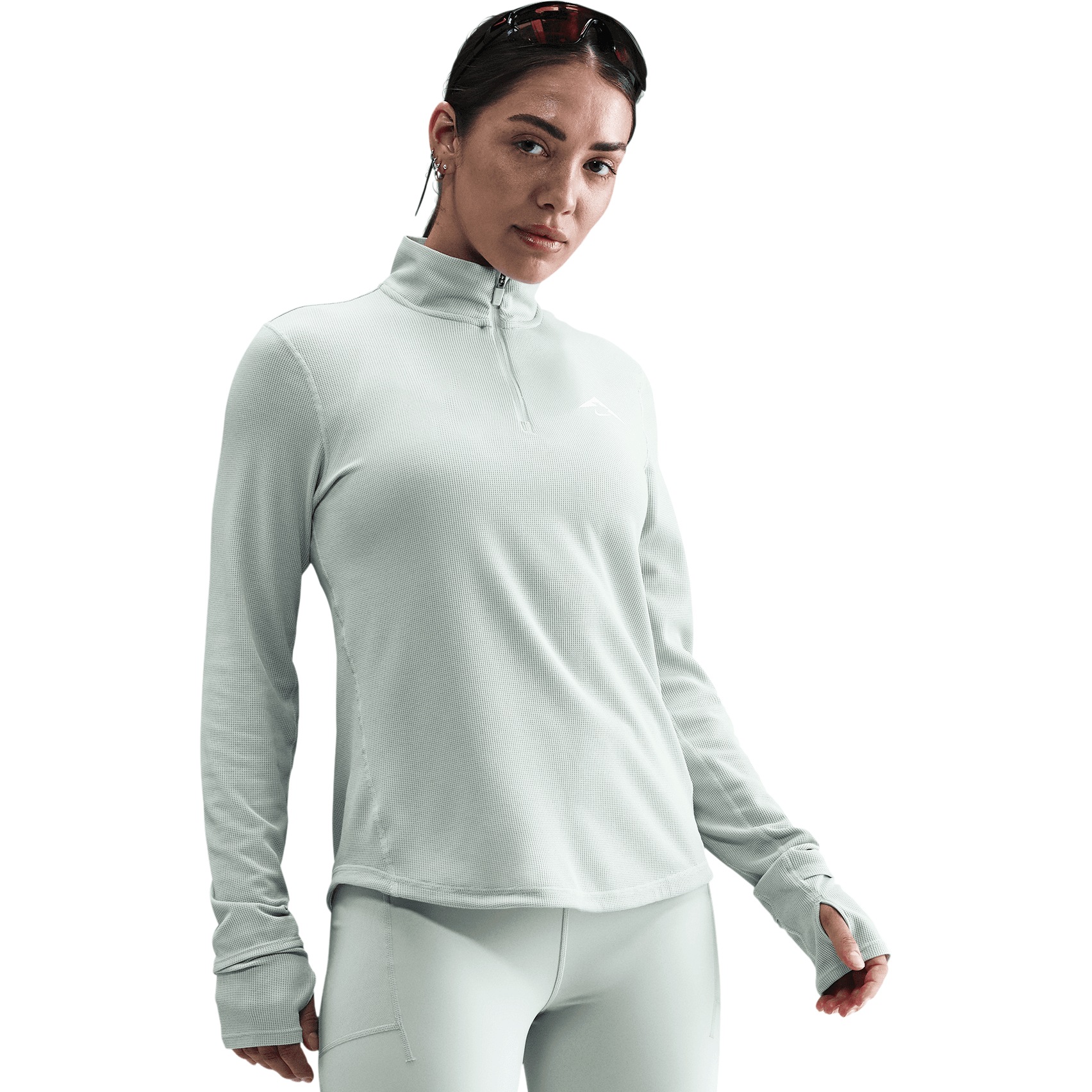 Nike Trail Dri-FIT 1/4-Zip Midlayer Shirt Women - light silver/summit ...