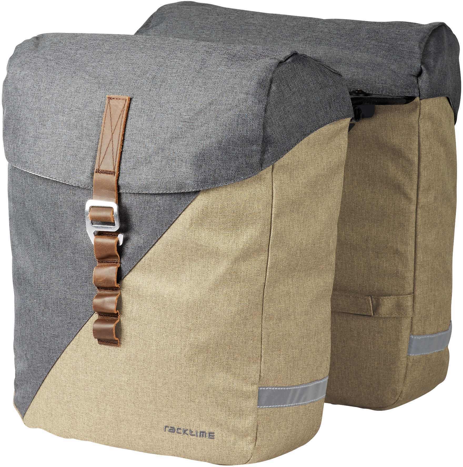 Racktime Heda 2.0 Double Bag Pannier - 2x12L - desert sand/dust grey ...