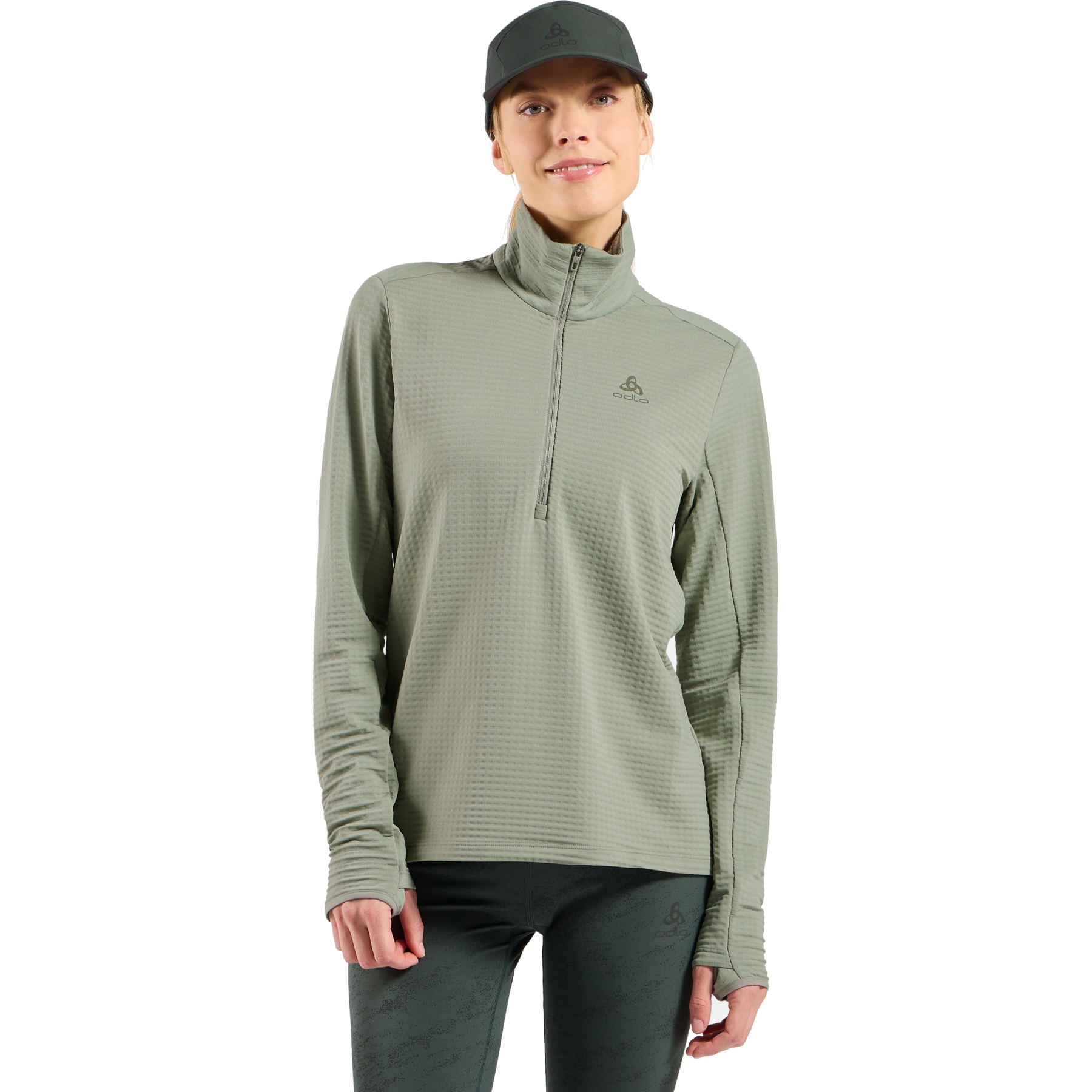 Odlo Pull de Running Semi-Zippé Femme - Essentials Thermal - shadow ...