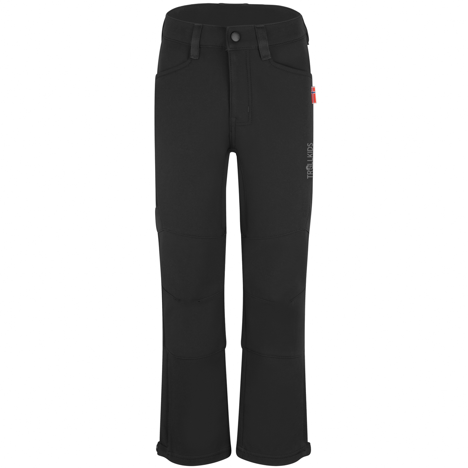 Trollkids Femund Softshell Pants Kids - Black | BIKE24