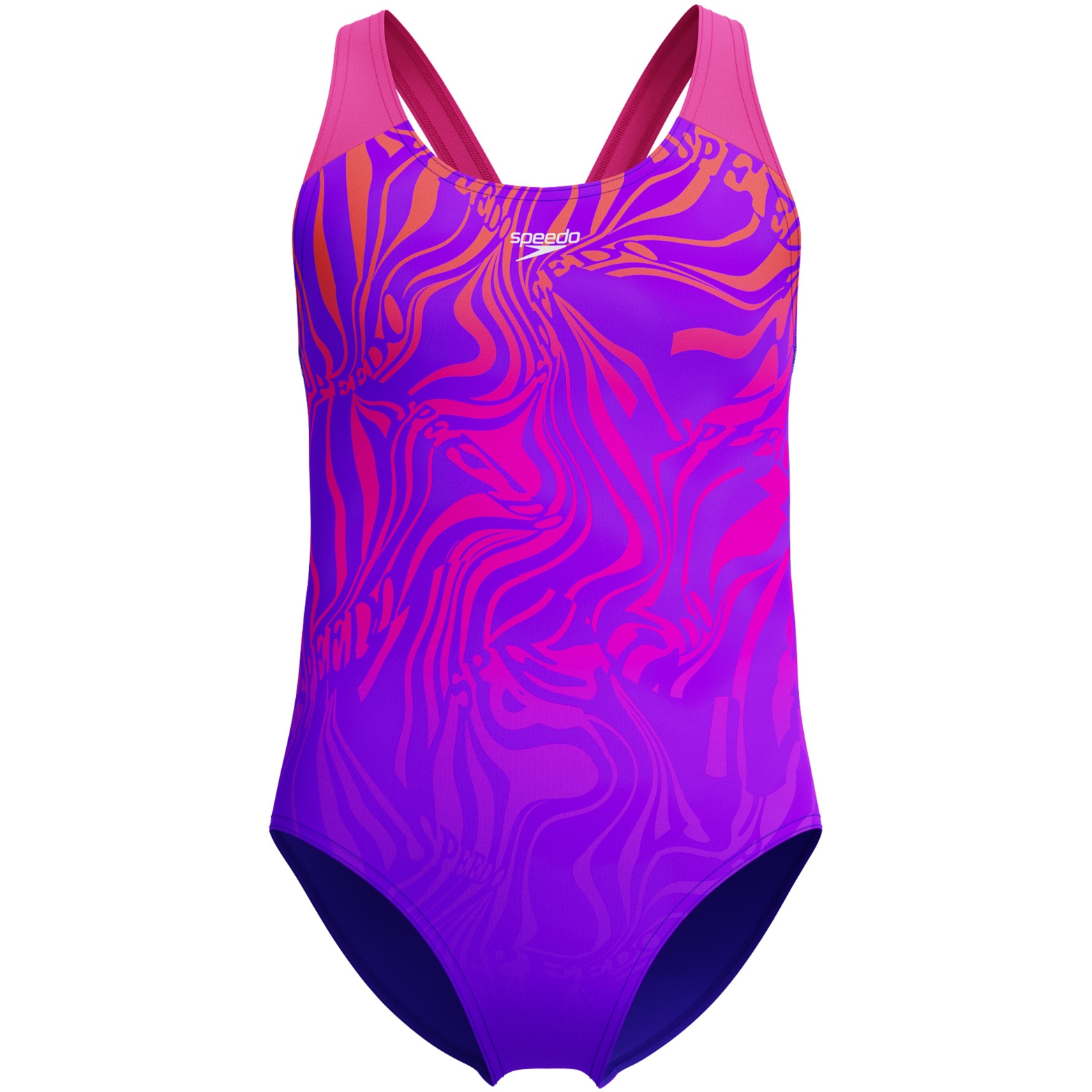 Speedo Digital Placement Splashback Swimsuit Girls - indigo glow | BIKE24