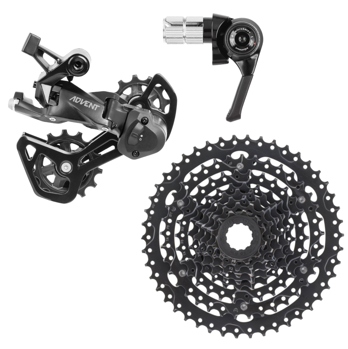microSHIFT ADVENT V2 Upgrade Kit - Road | Medium | 1x9-speed - CS-H093 Cassette (11-46T)