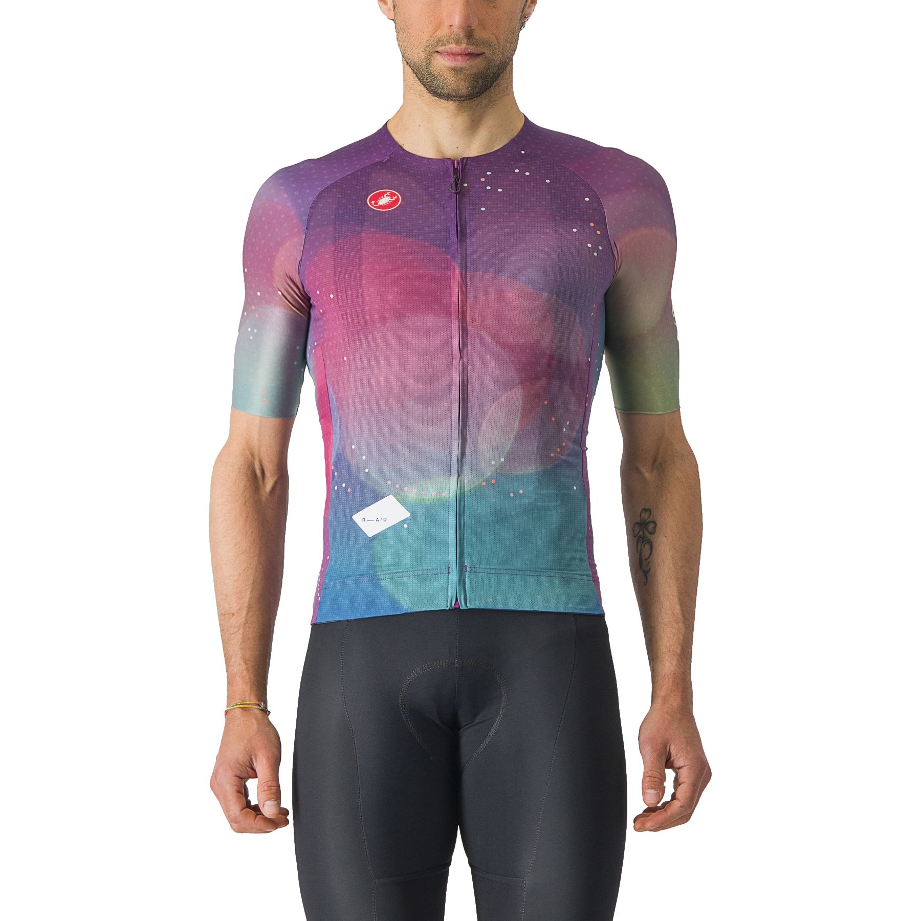 Castelli R-A/D Fietsshirt met Korte Mouwen Heren - multicolor purple 990