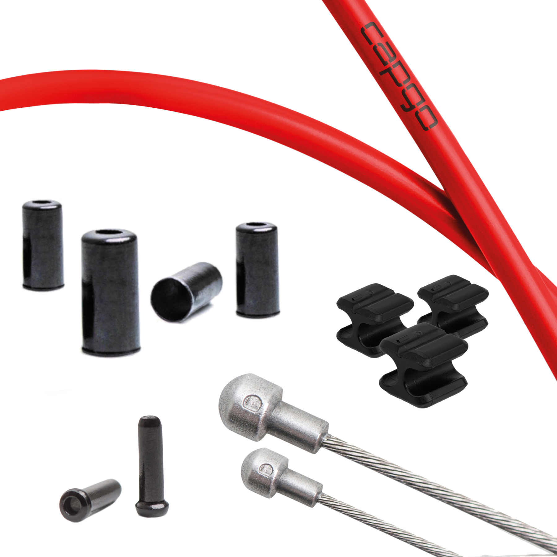capgo Brake Cable Set - Blue Line | PTFE - Road (Shimano/SRAM) | red ...