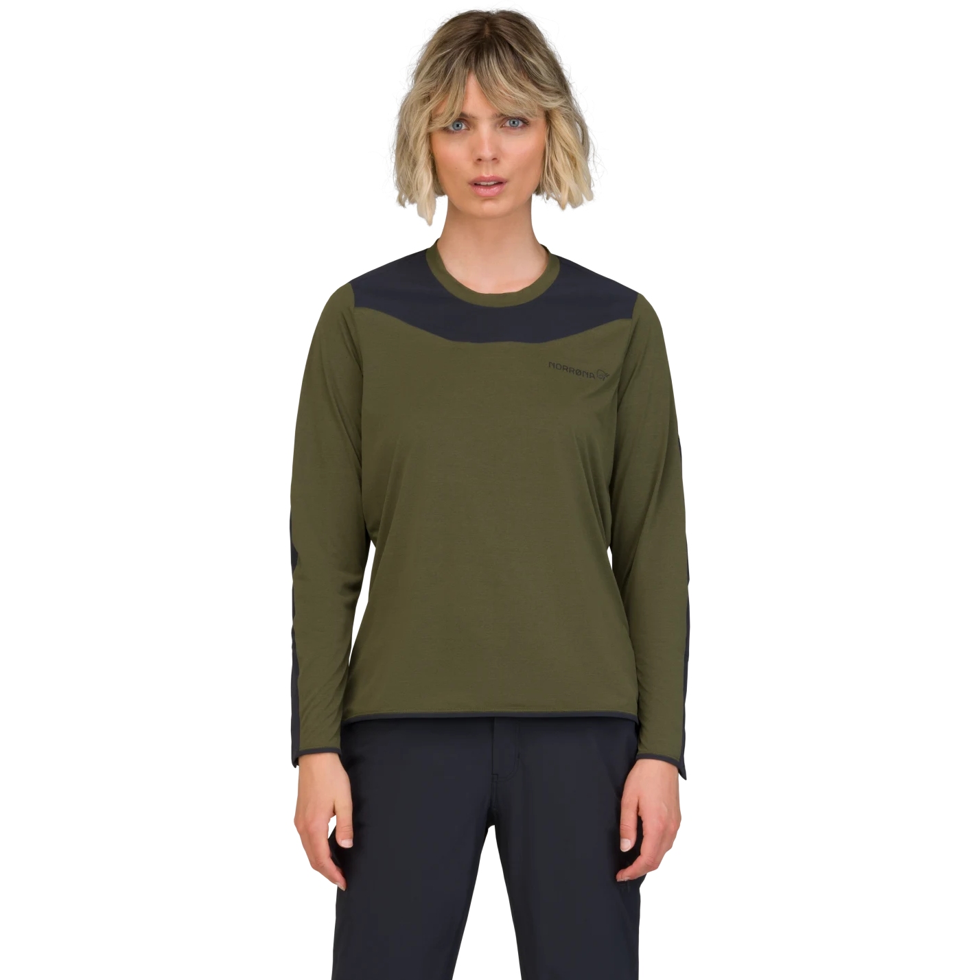 Norrona Maglia a Maniche Lunghe Donna - skibotn equaliser tech - Olive Night