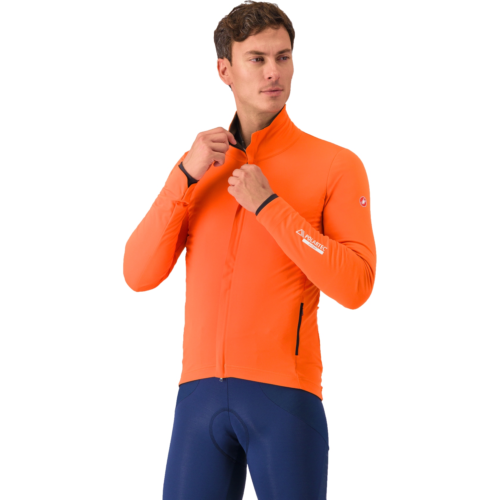 Castelli Alpha 150 Jacke Herren - brilliant orange/dark grey 034 | BIKE24