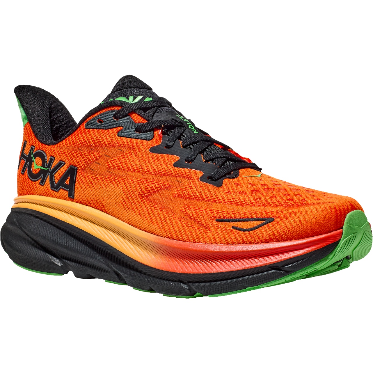 Hoka Clifton 9 Running Shoes Men Flame Vibrant Orange BIKE24 Hoka Clifton 9 Running Shoes Men Flame Vibrant Orange BIKE24