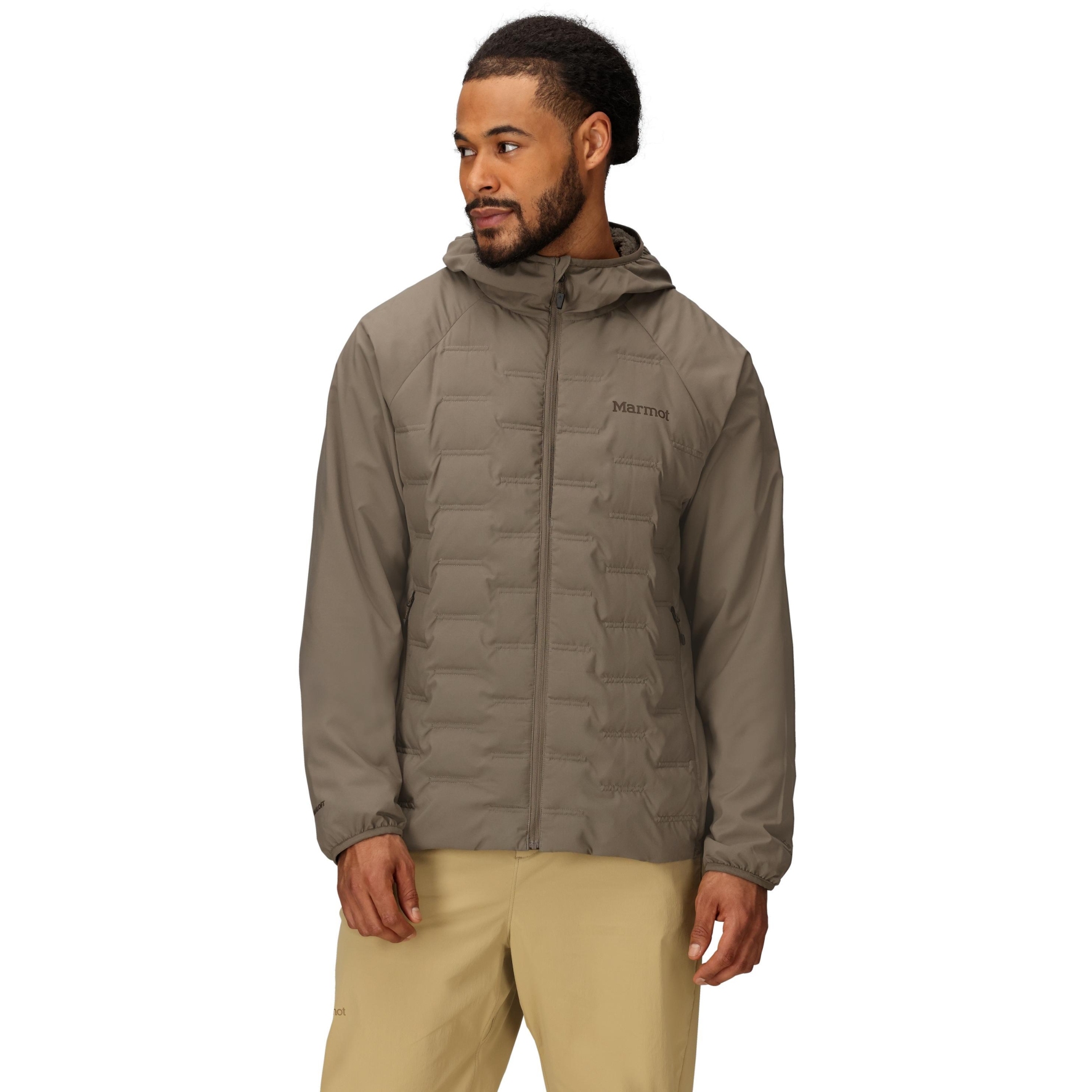 Marmot Veste à Capuche Homme - WarmCube Active Aerotherm - claystone ...
