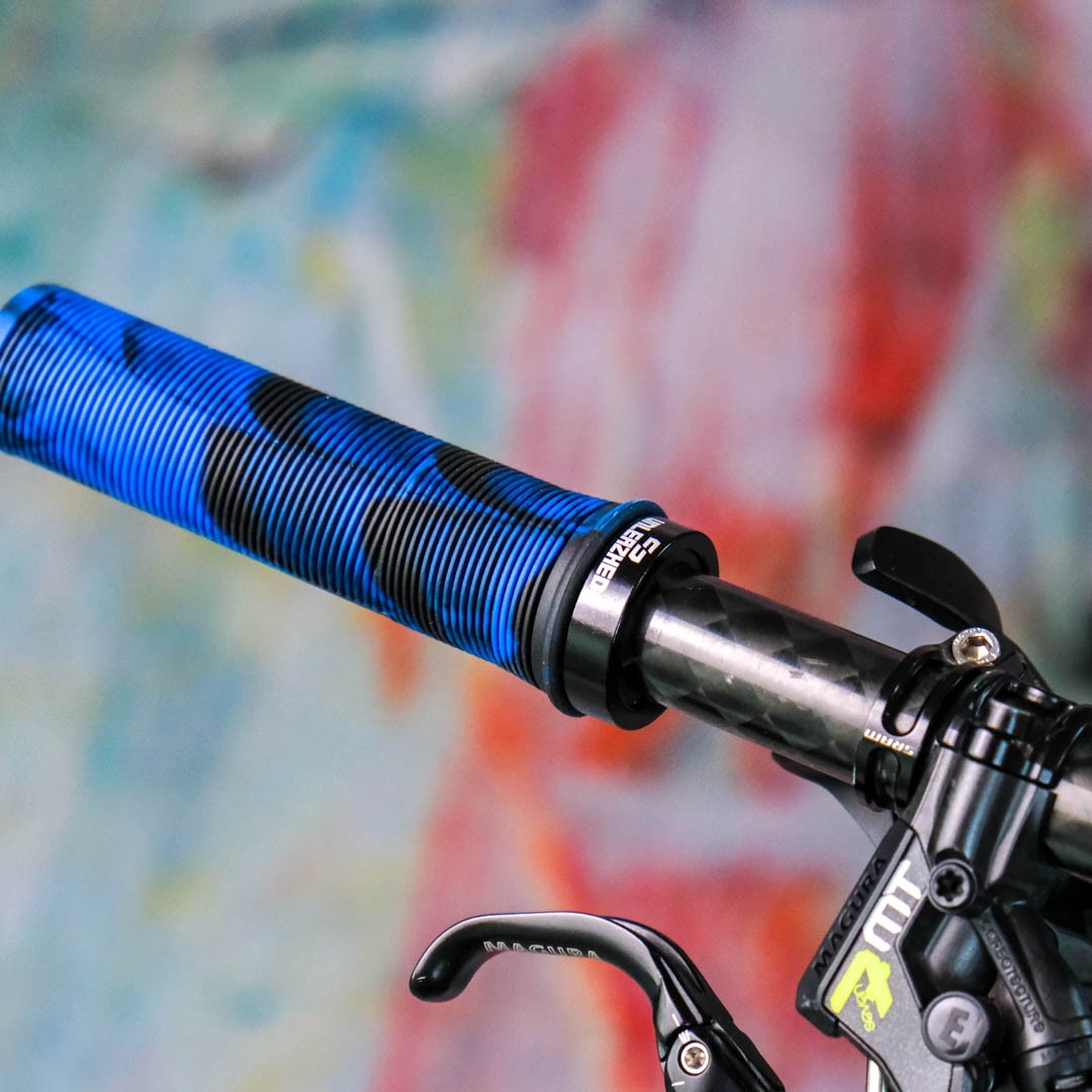 Unleazhed G1 MTB Grips Blue Black BIKE24