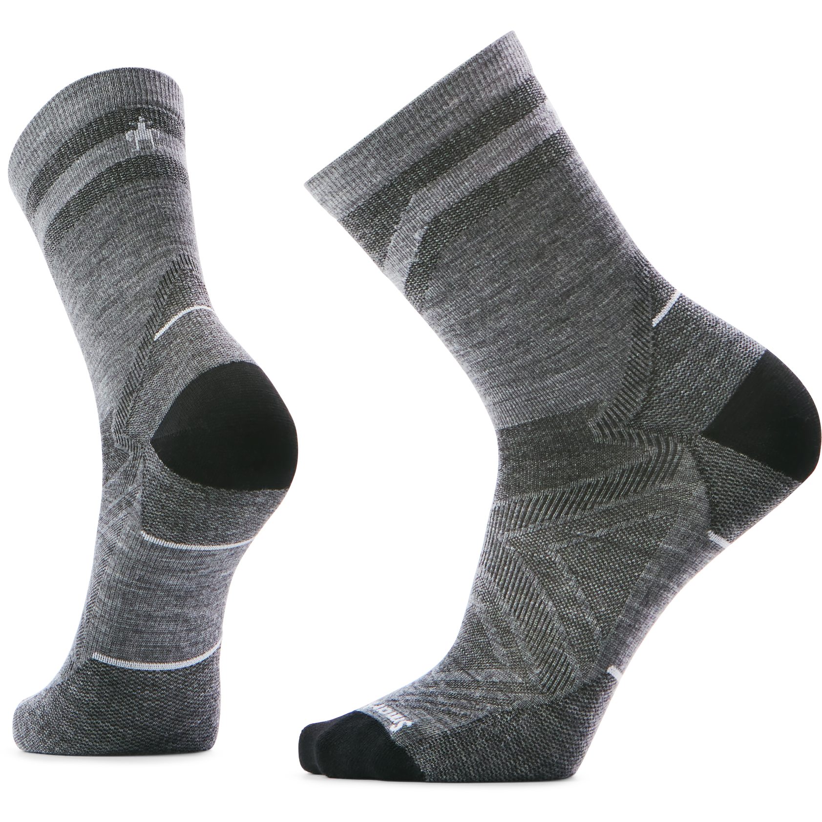 SmartWool Zero Cushion Mid Crew Pattern Running Socks - 039 light gray ...