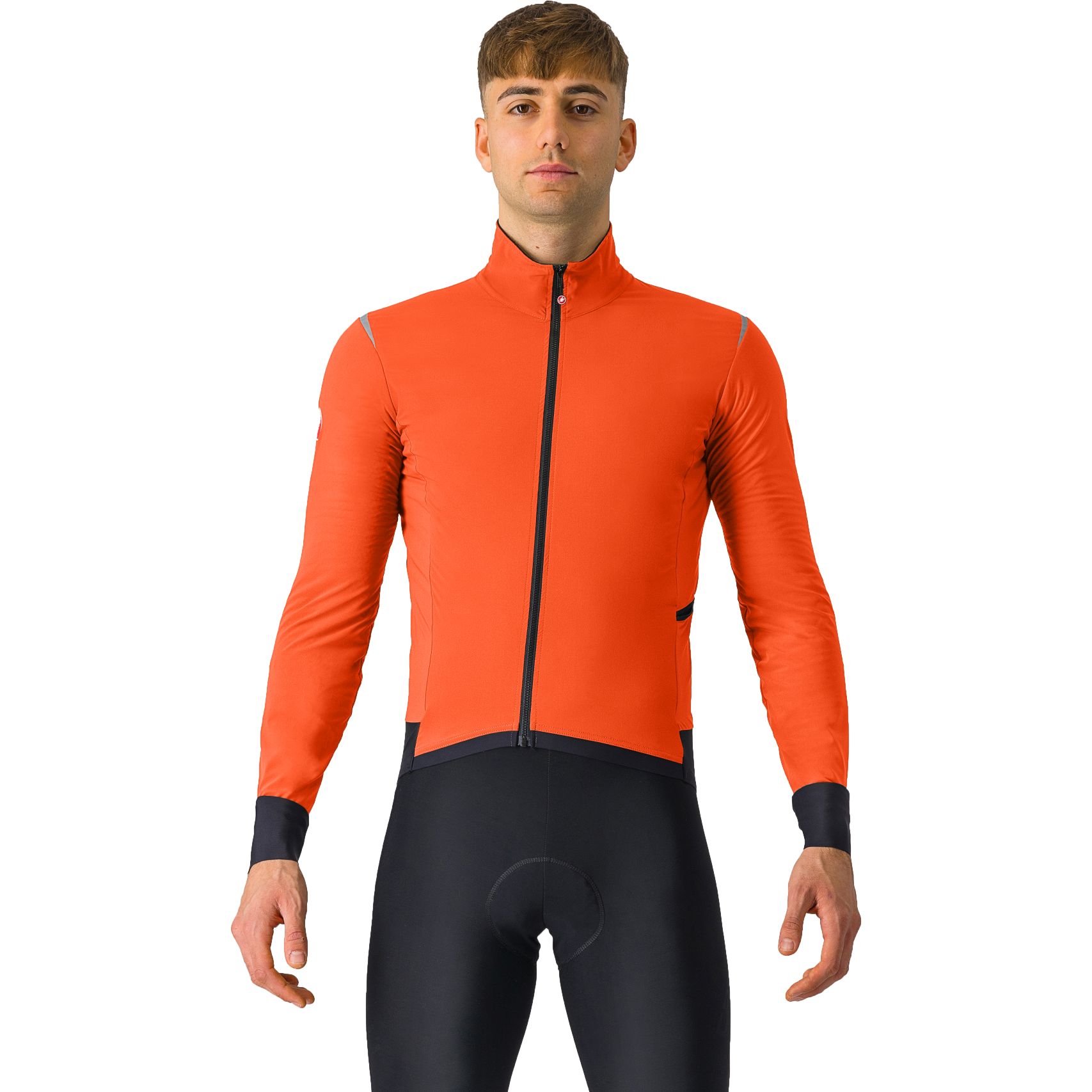 Castelli Chaqueta Hombre - Alpha Doppio RoS - brilliant orange/black ...