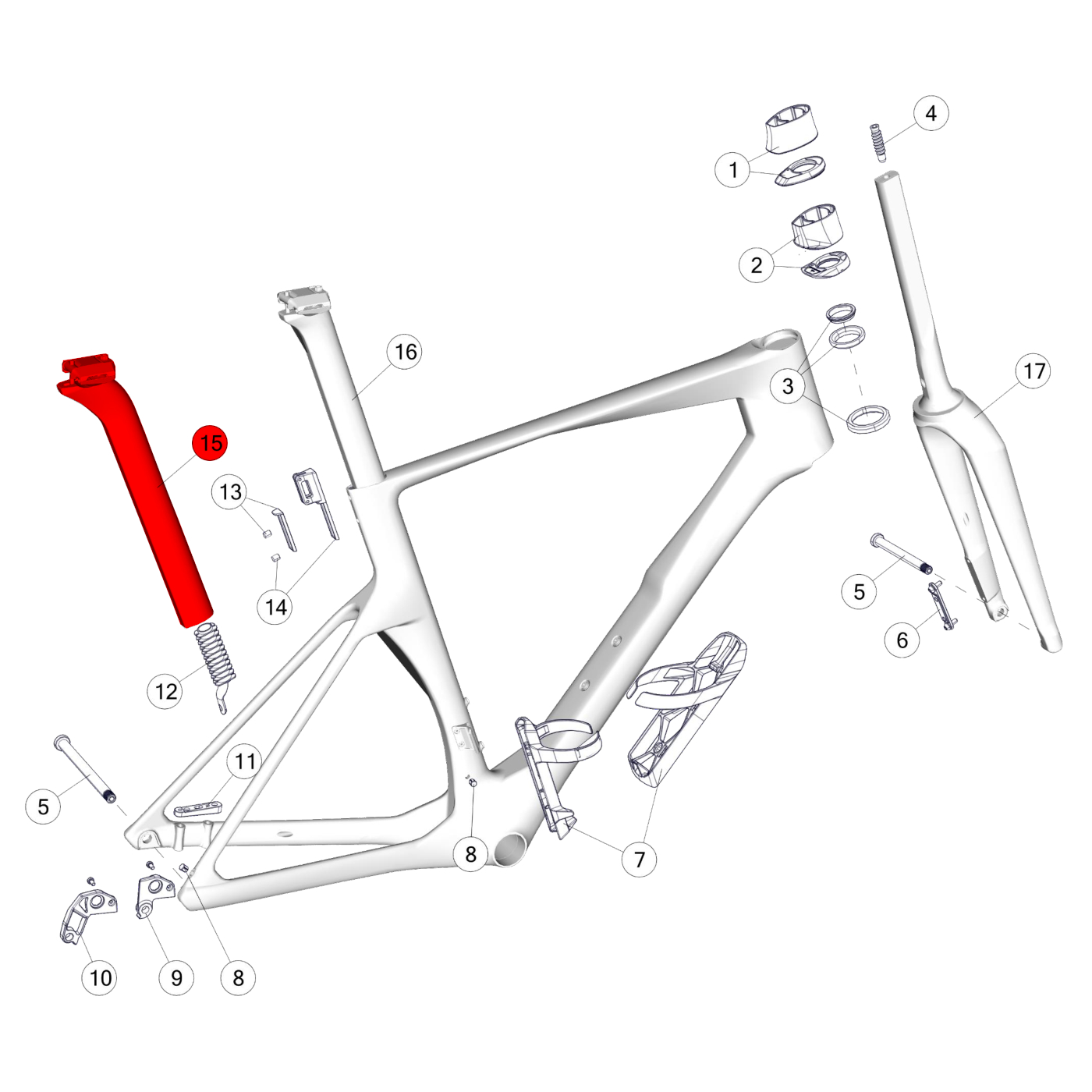 BMC Seatpost for Teammachine R01 - 25mm Offset | BIKE24