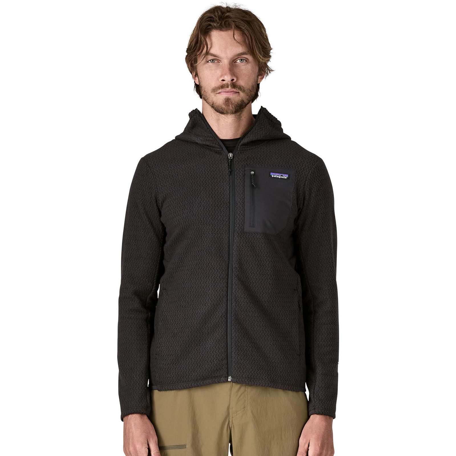Patagonia R1 Air Full-Zip Hoody Fleece Jas Heren - Black | BIKE24