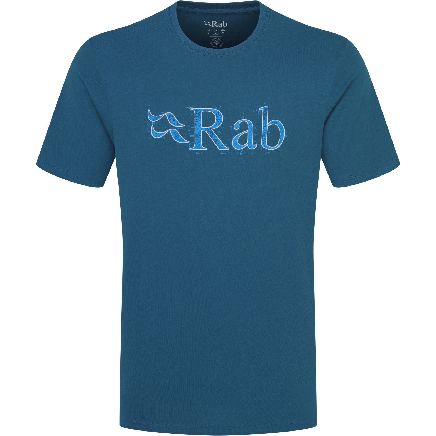 Rab Stance Tech Sketch T-Shirt Heren - tempest blue | BIKE24