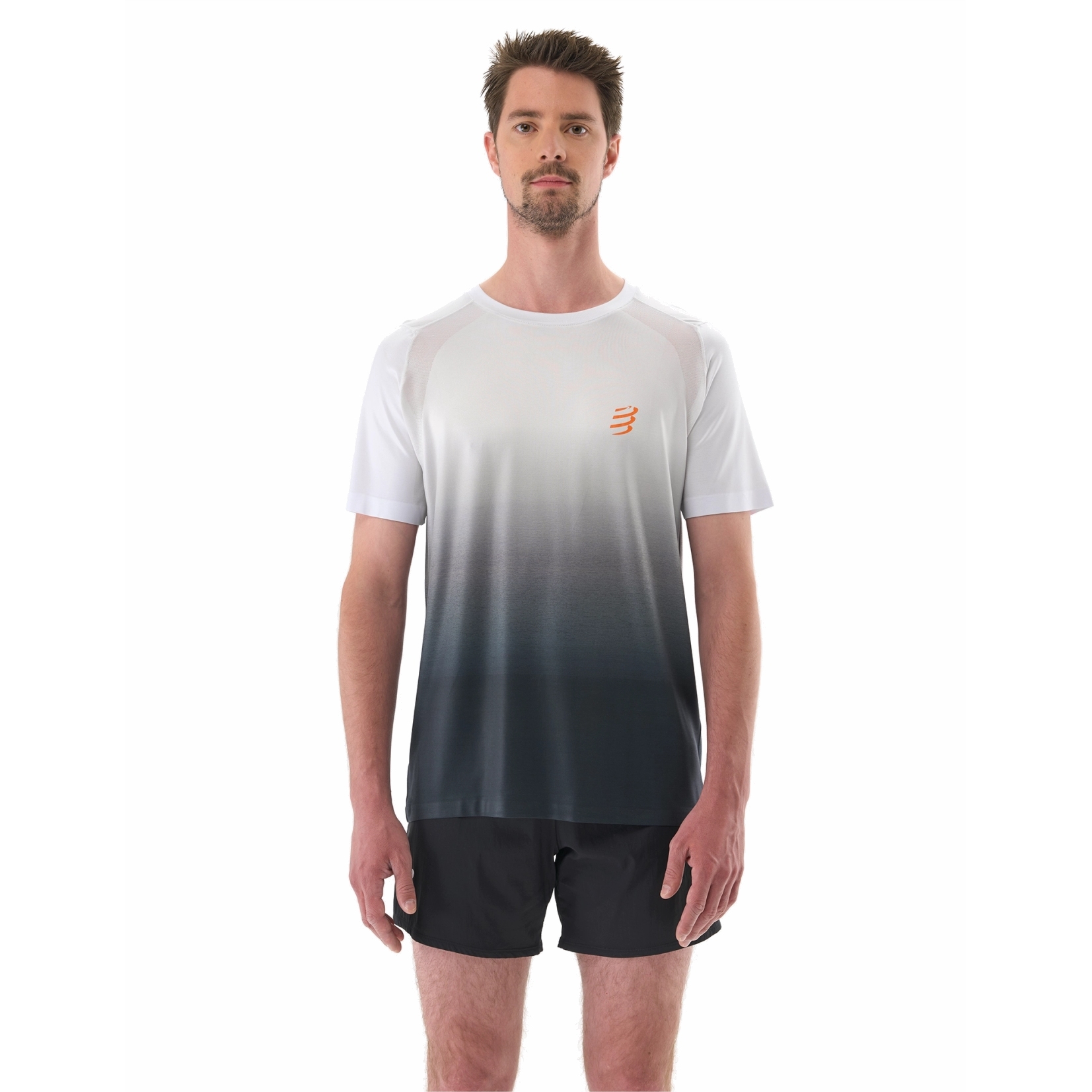 Compressport Trail Racing Postural Short Sleeve Shirt Men - saffron ...