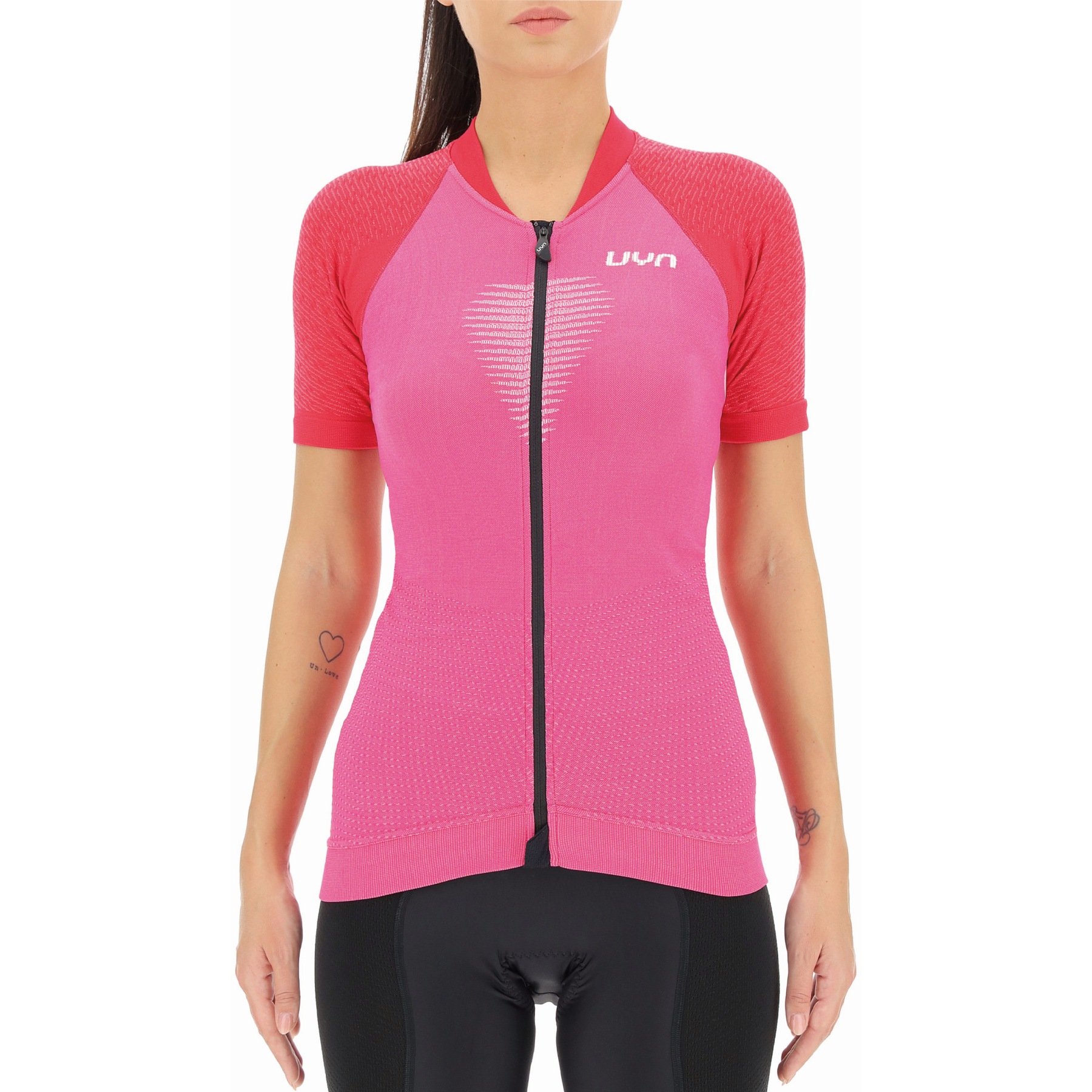UYN Maillot de Manga Corta Mujer - Biking Granfondo - S - magenta/jazzy