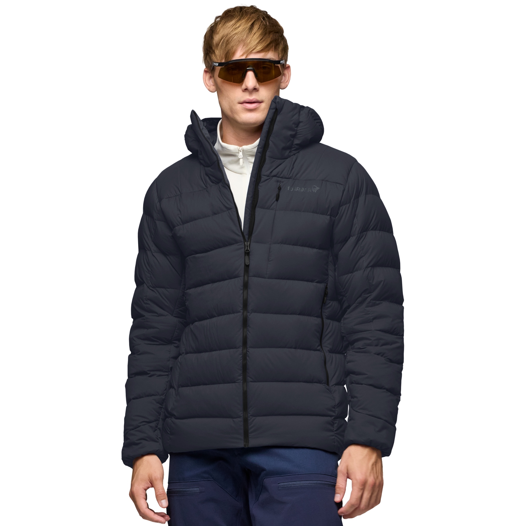 Norrona femund down700 Zip Hood Jacket Men - Caviar Black | BIKE24