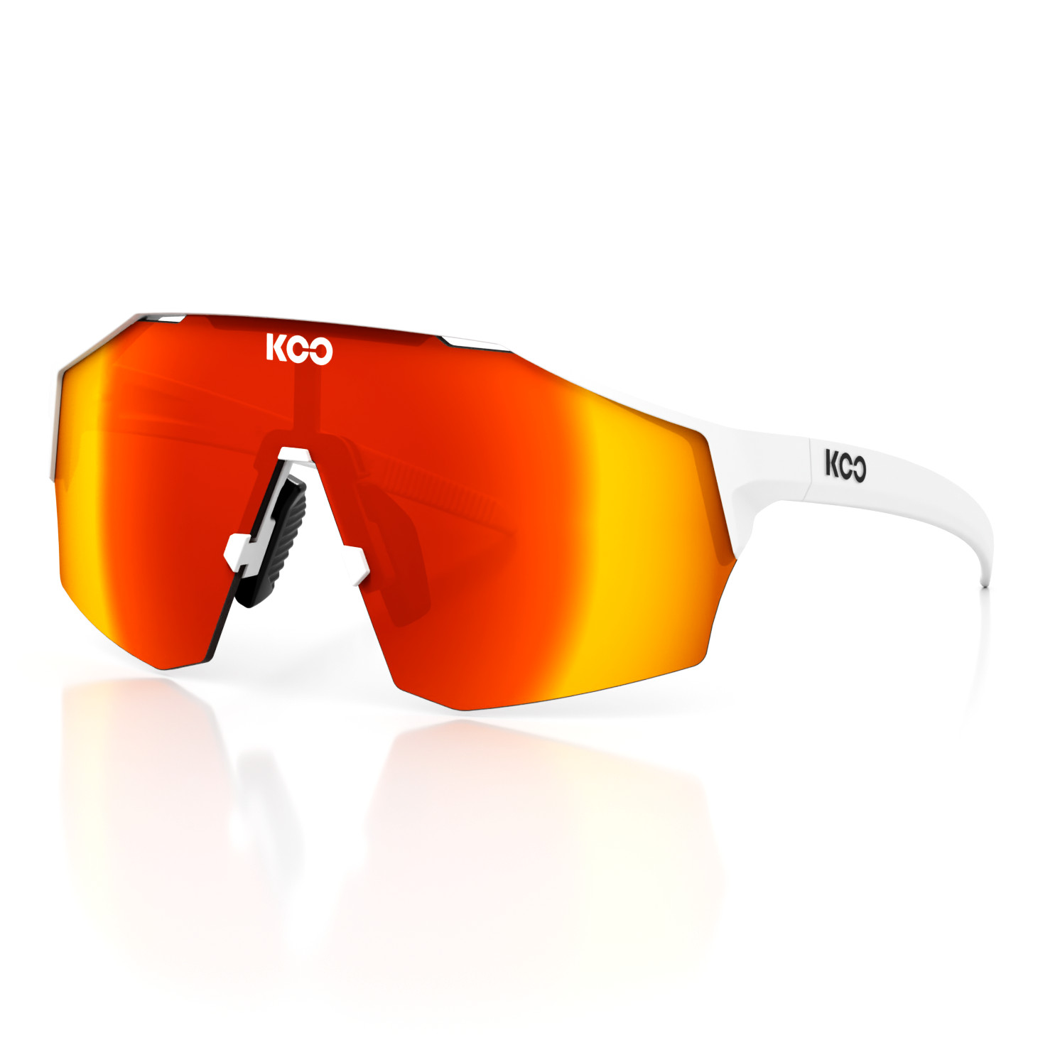KOO Alibi Sunglasses - Regular | White Matt | Red Mirror | BIKE24