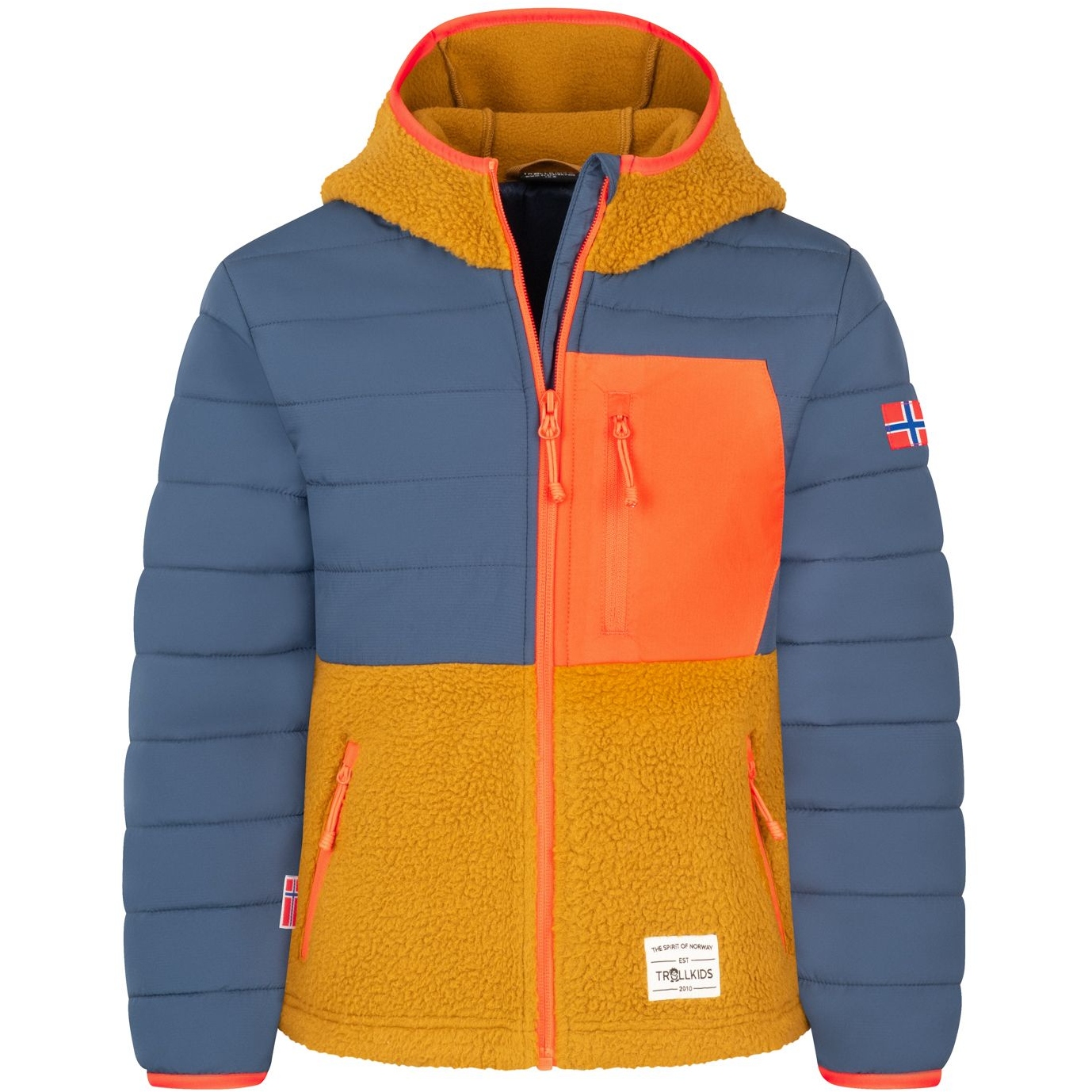 Trollkids Romsdalen Jacket Kids - Bronze/Mystic Blue/Flame Orange | BIKE24
